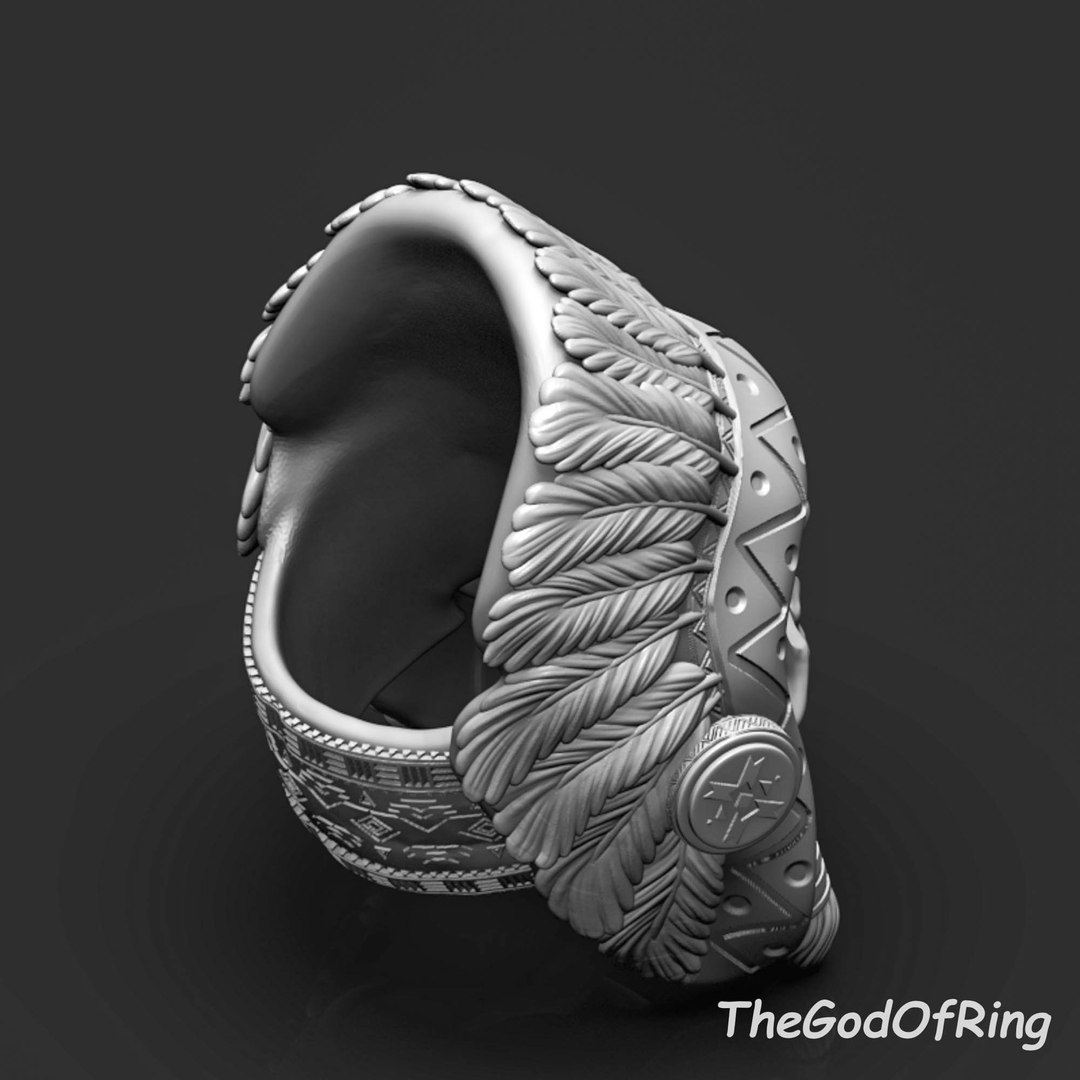 3D Aztec Skull Ring Model - TurboSquid 2286672