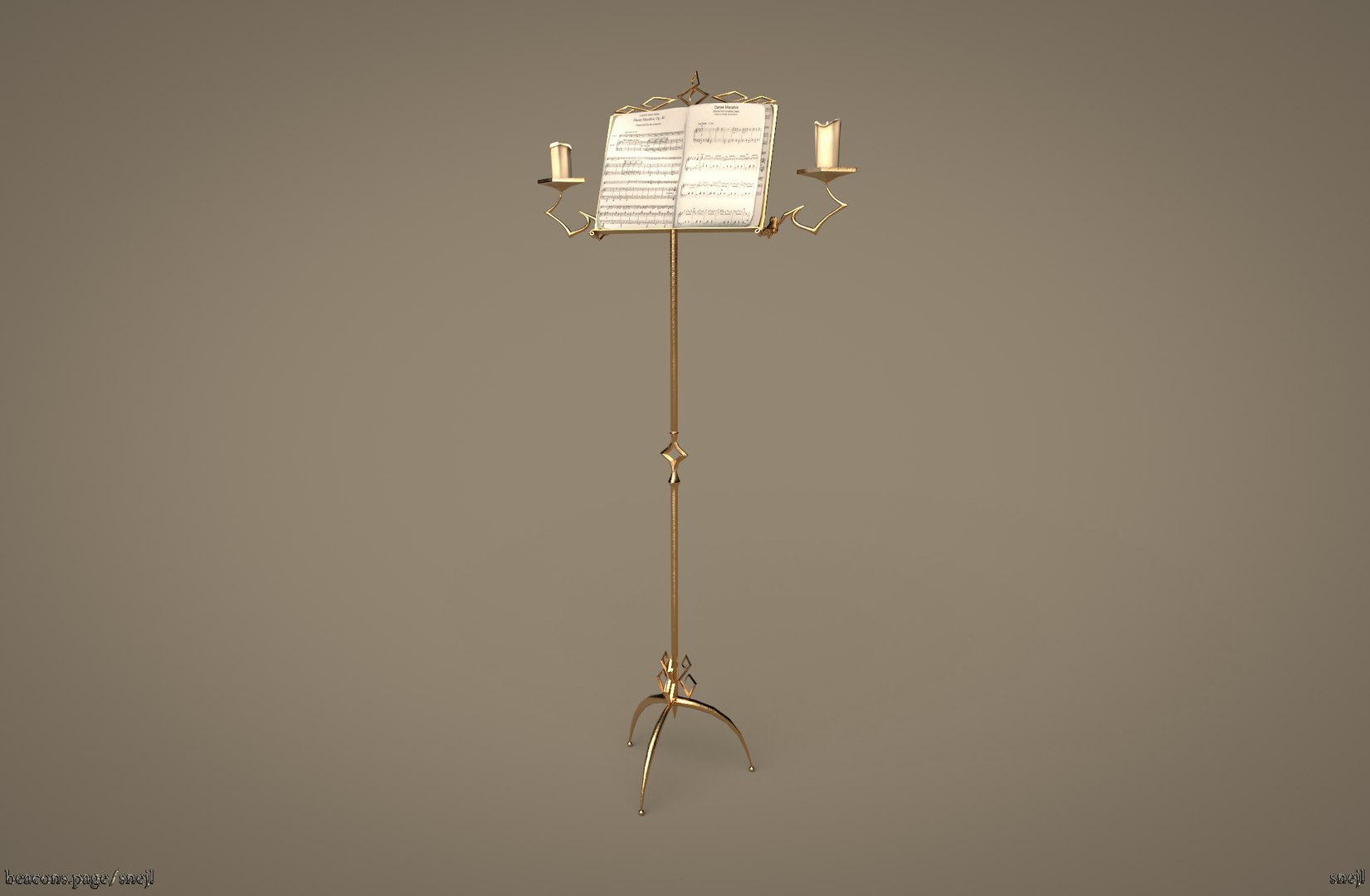3D Music Stand Game Ready - TurboSquid 2049200