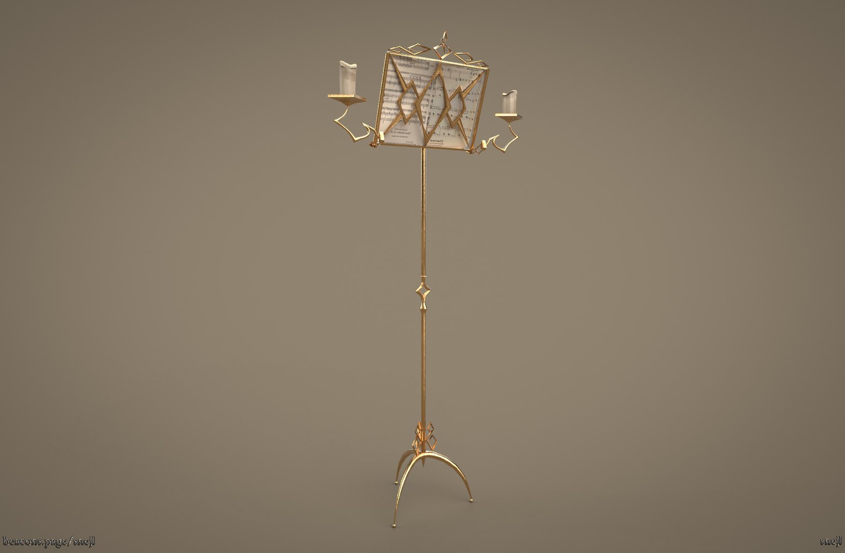 3D Music Stand Game Ready - TurboSquid 2049200