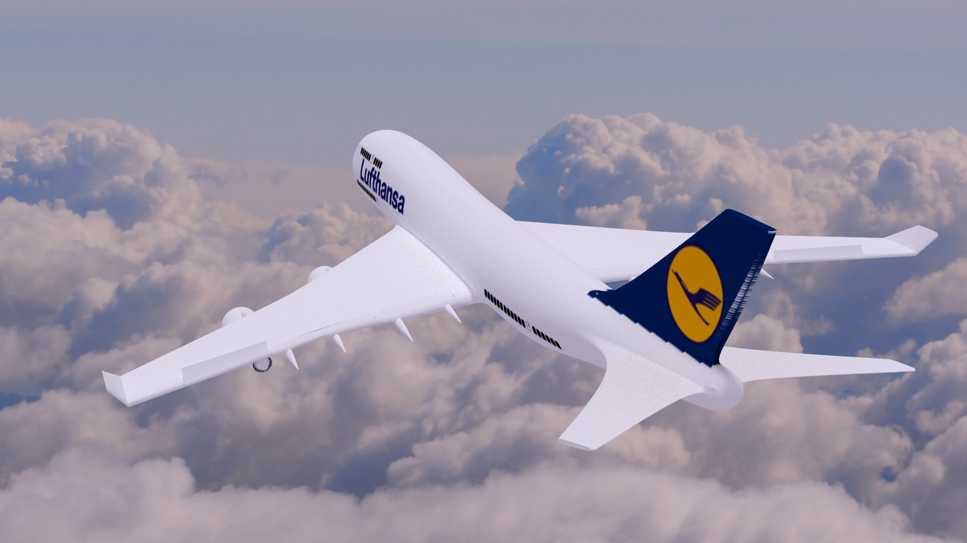 3d Model Commercial Aircraft Lufthansa
