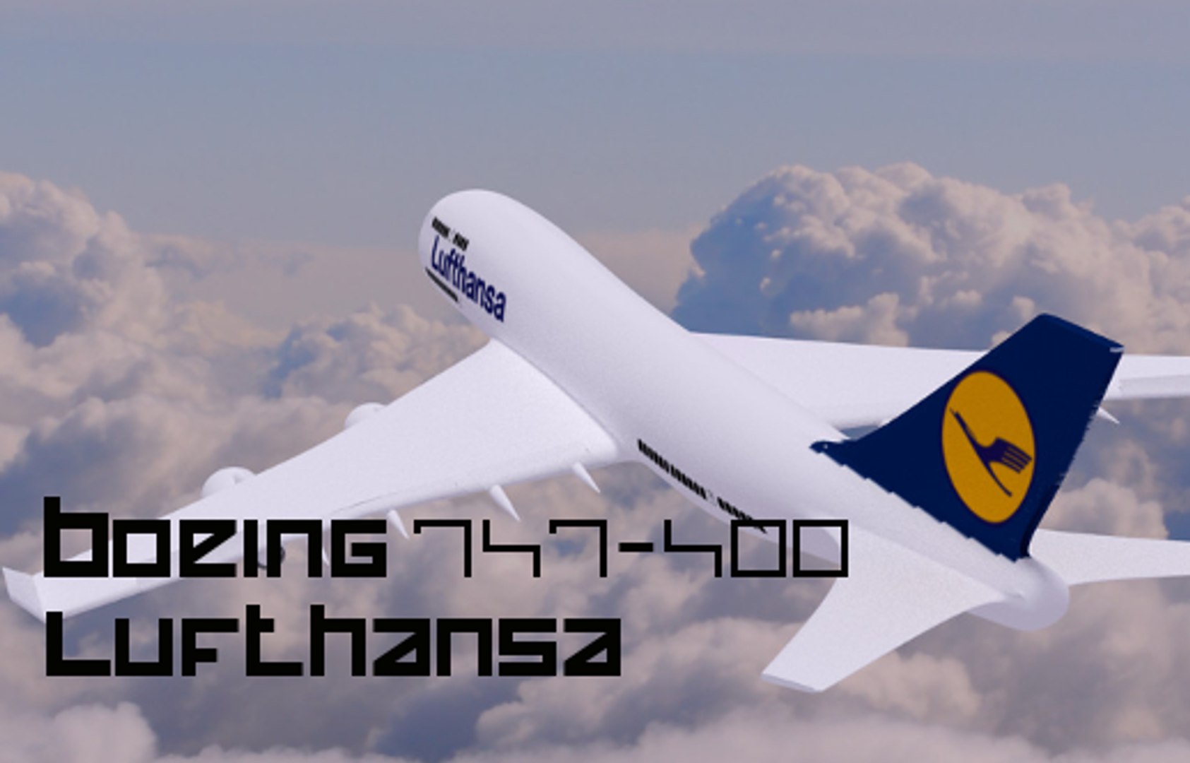 3d Model Commercial Aircraft Lufthansa