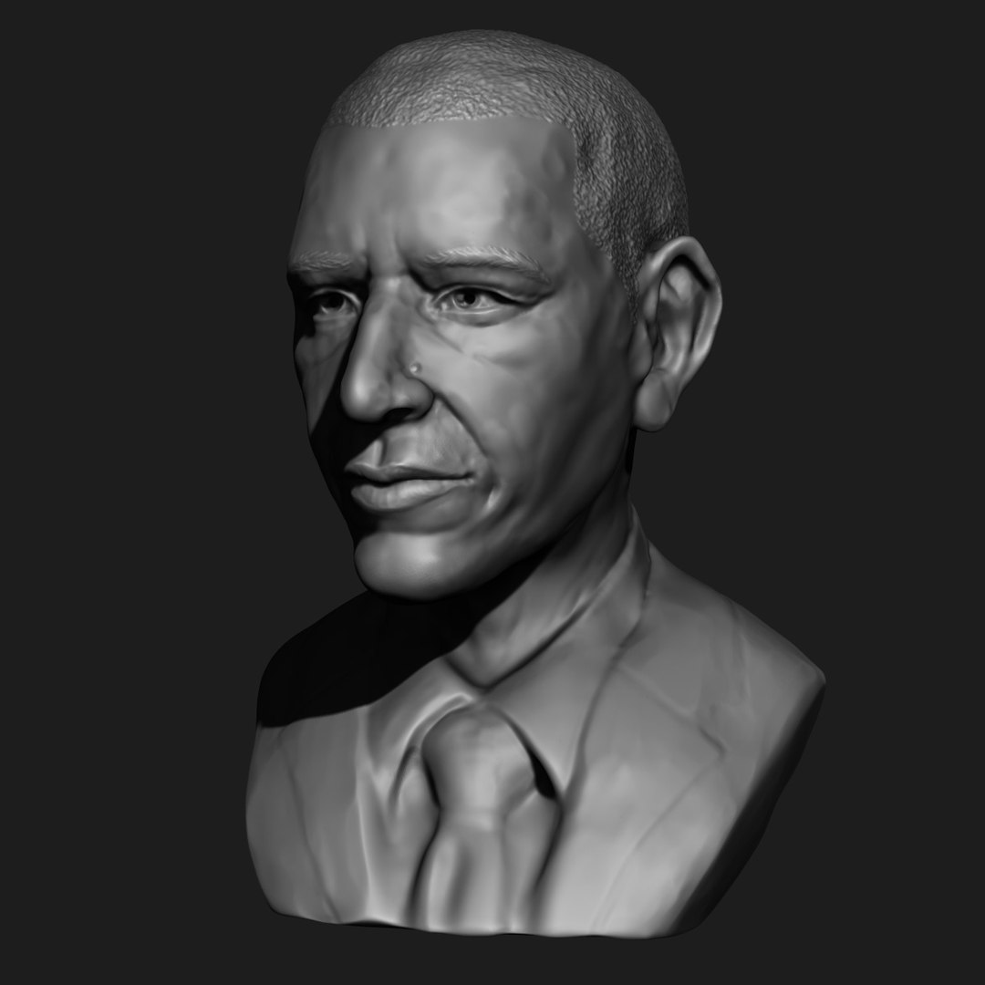 Decorative Bust Barack Obama 3d Model