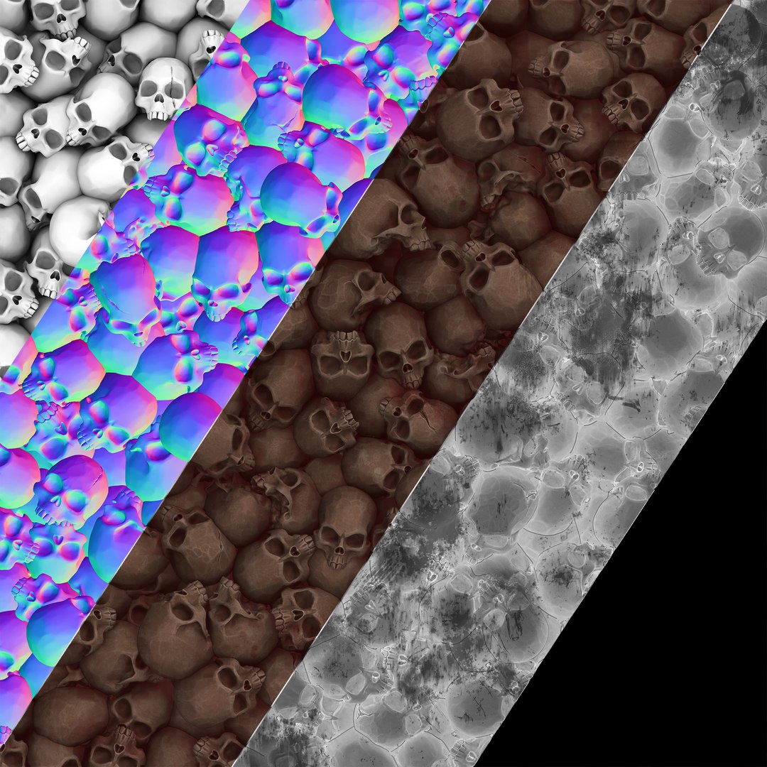 Pile Of Bloody Skulls Texture 3D - TurboSquid 1798065