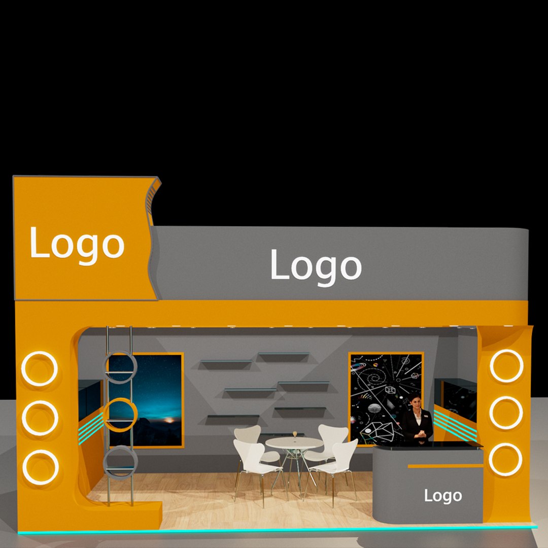 3D 6x3 Exhibition Stall - TurboSquid 2091587