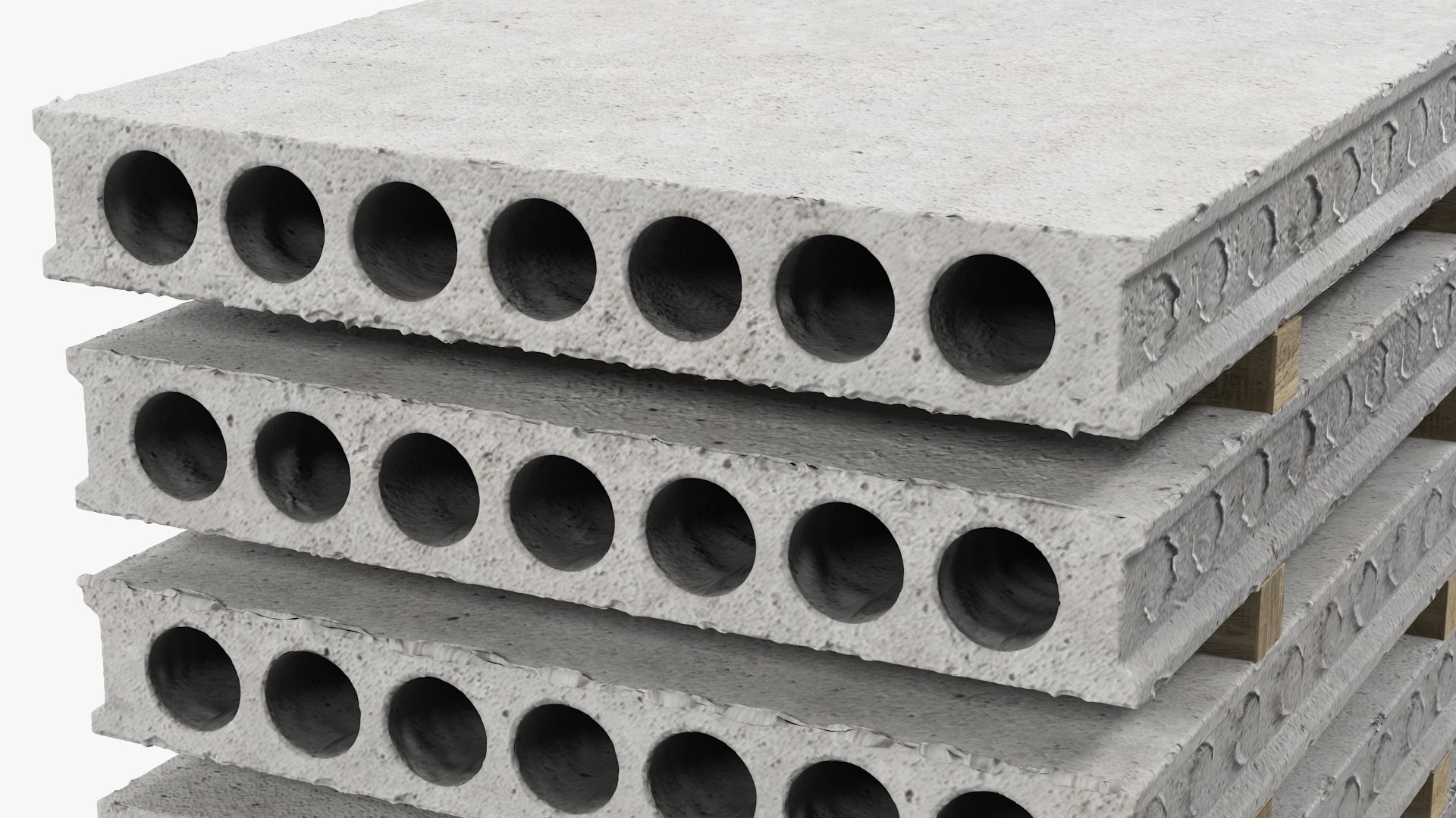 Hollow Core Concrete Slab Model - TurboSquid 1447347