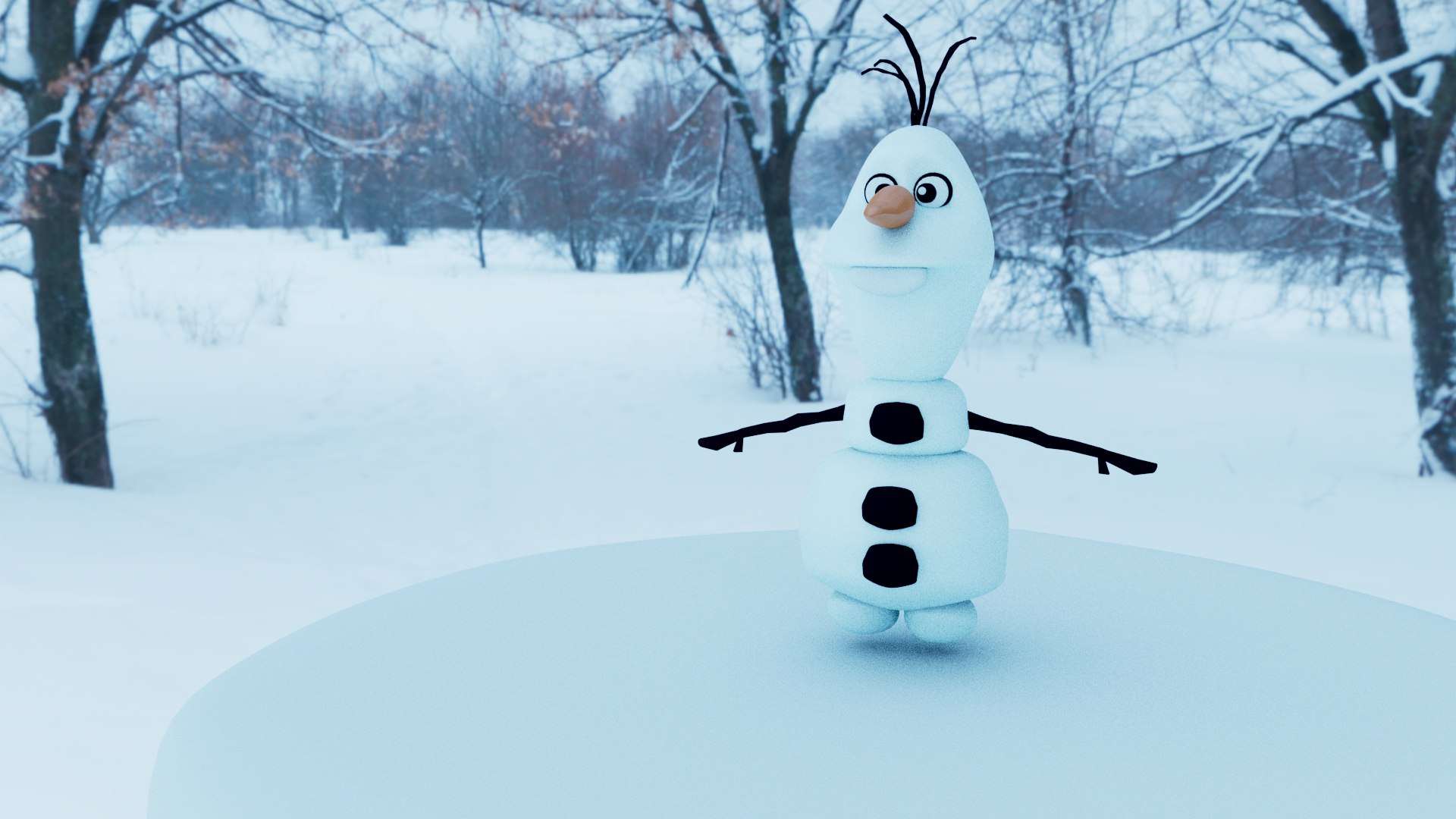 3D Olaf Frozen - TurboSquid 2221922