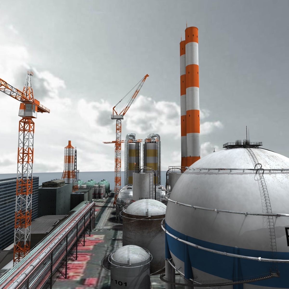 3ds max industrial factory