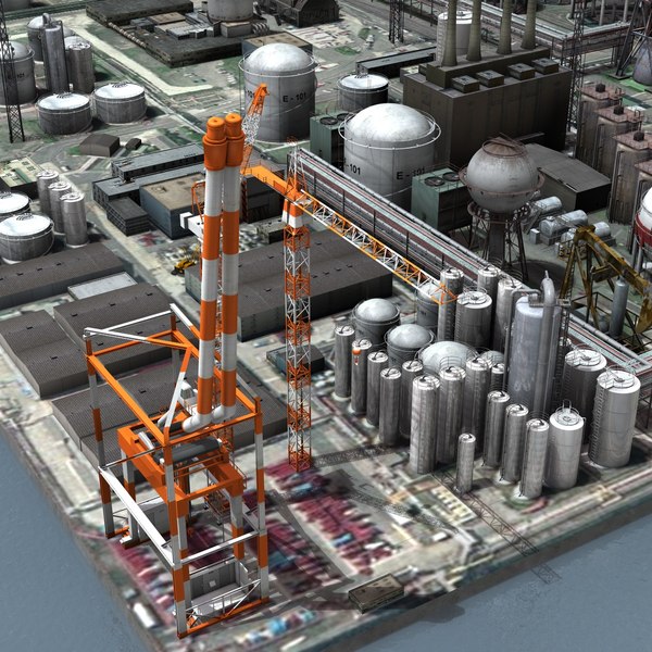 3ds max industrial factory