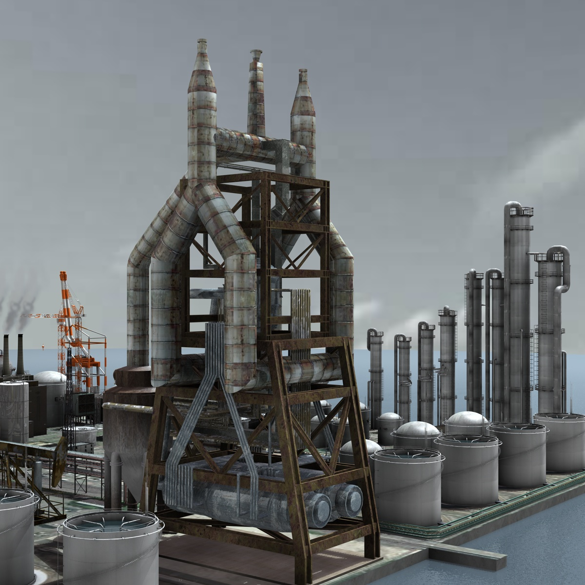 3ds max industrial factory