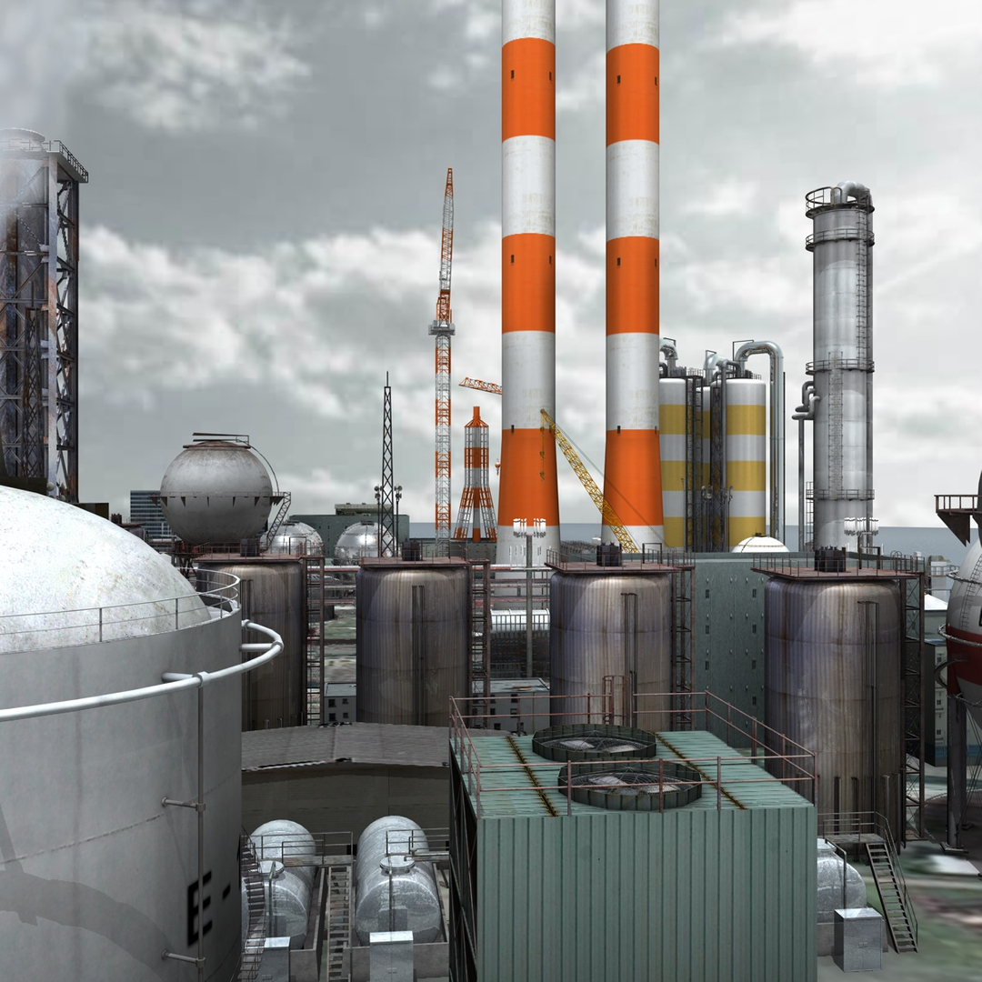 3ds max industrial factory
