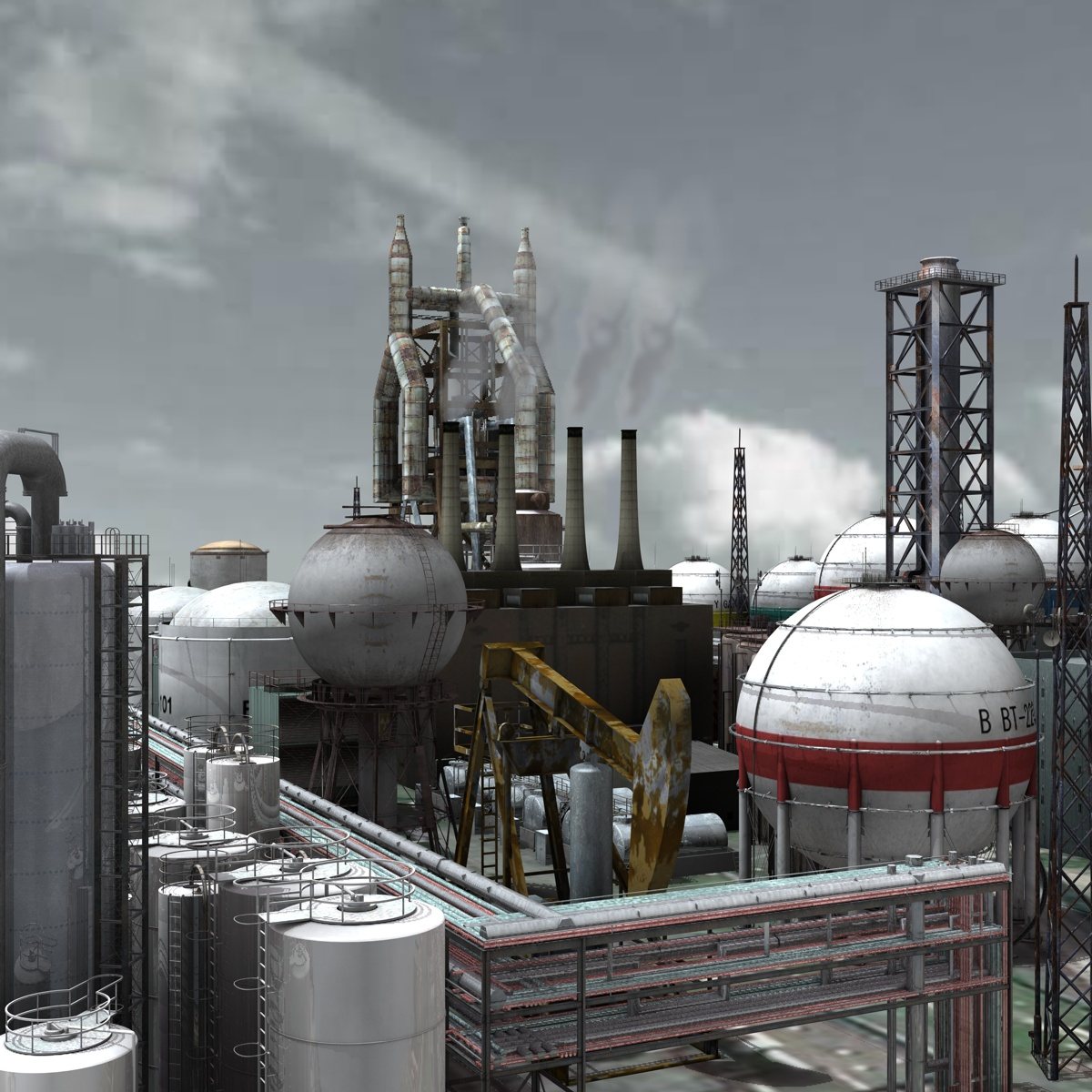 3ds max industrial factory