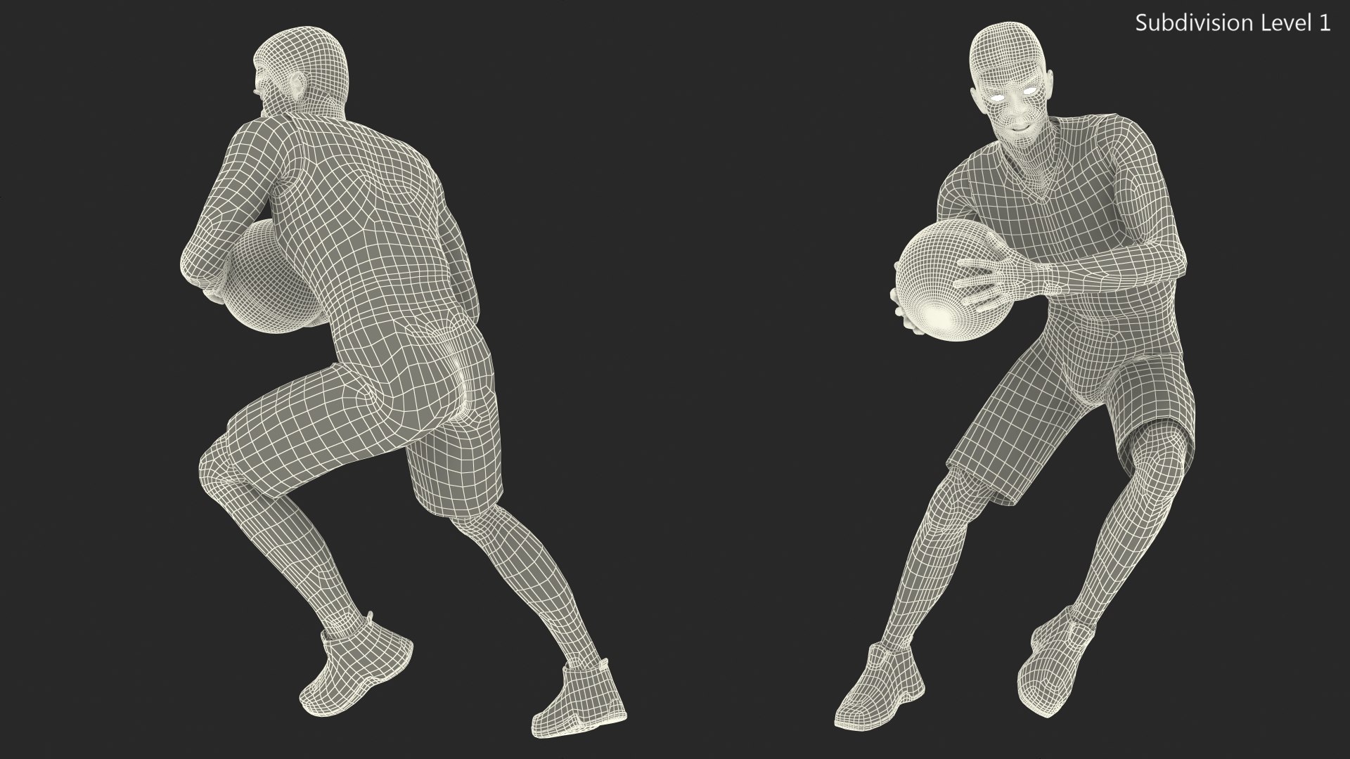 Dark Skin Teenager Basketball Player Playing Pose 3D Model - TurboSquid ...