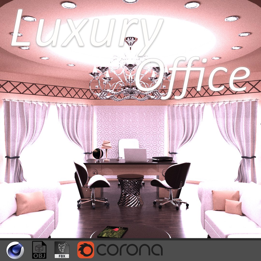 3D Office Luxury Scene - TurboSquid 1268471
