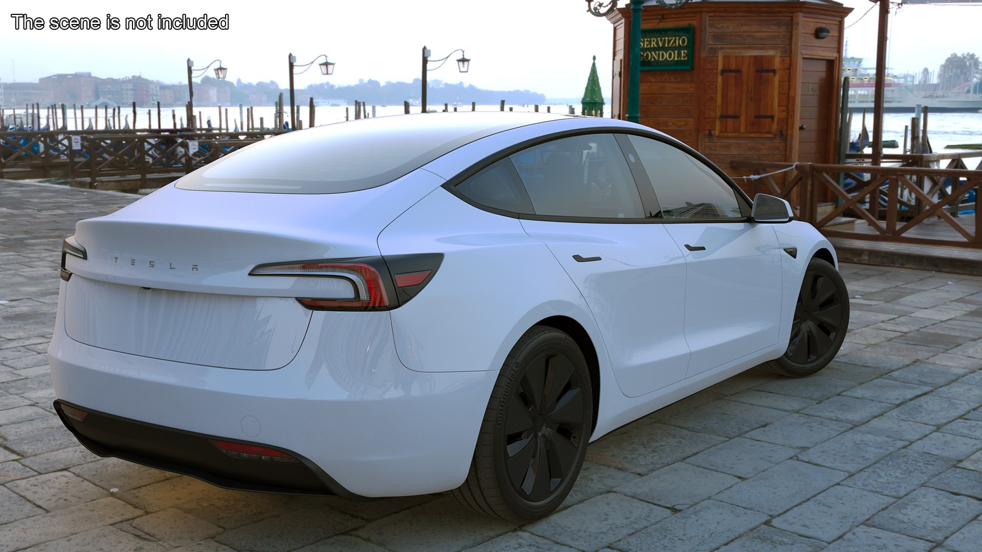 Tesla Model 3 2024 White Rigged For Cinema 4D 3D Model - TurboSquid 2293396
