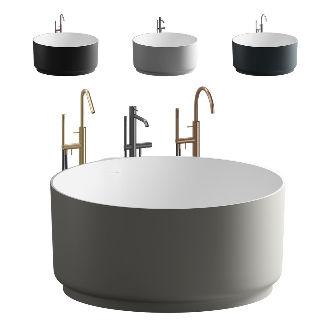 3D Model Agape Design Bathtubs Set 02 - TurboSquid 1907437