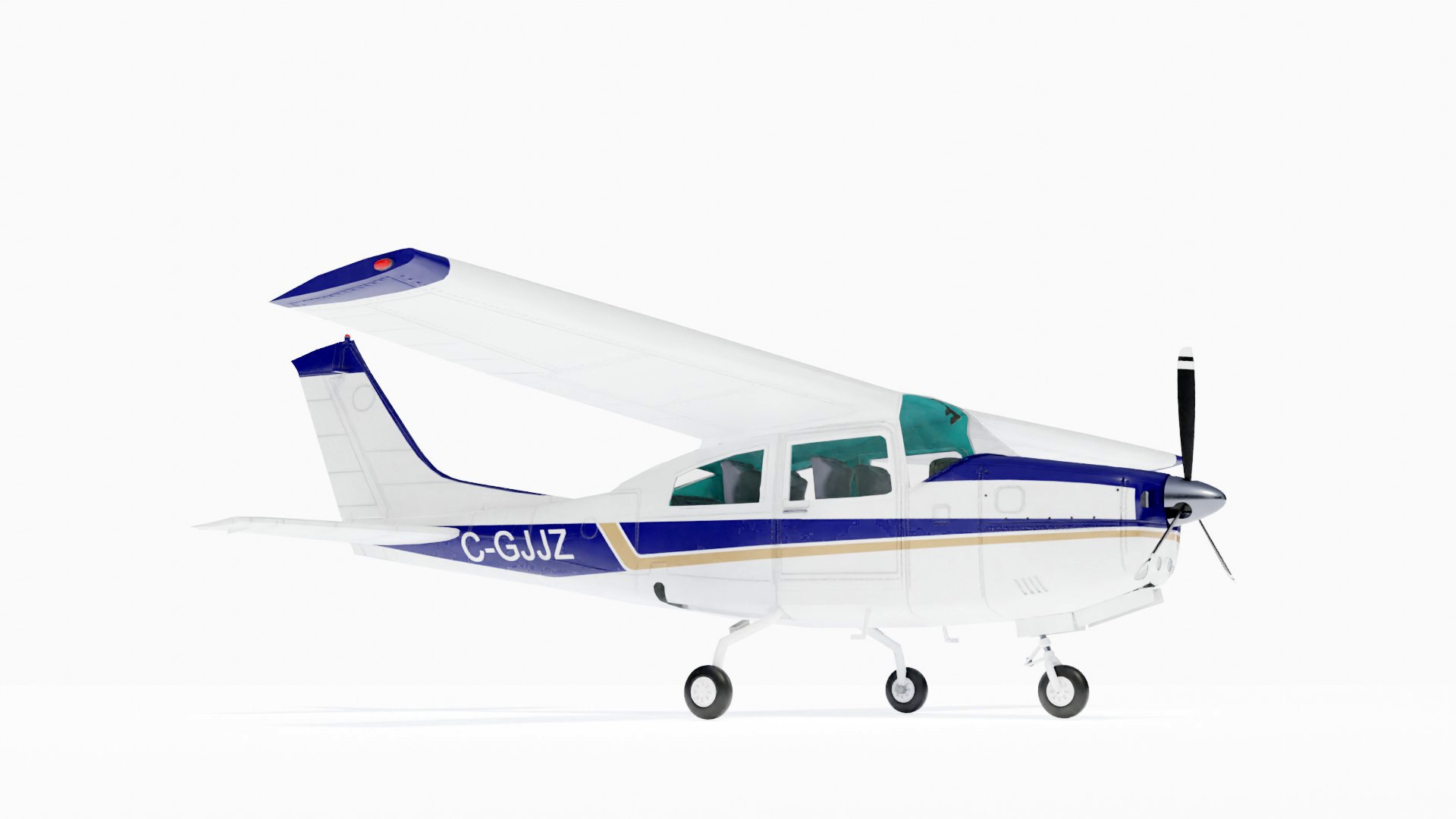 3ds Max Small Single Prop Airplane