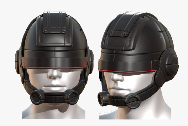 futuristic helmet 3d model