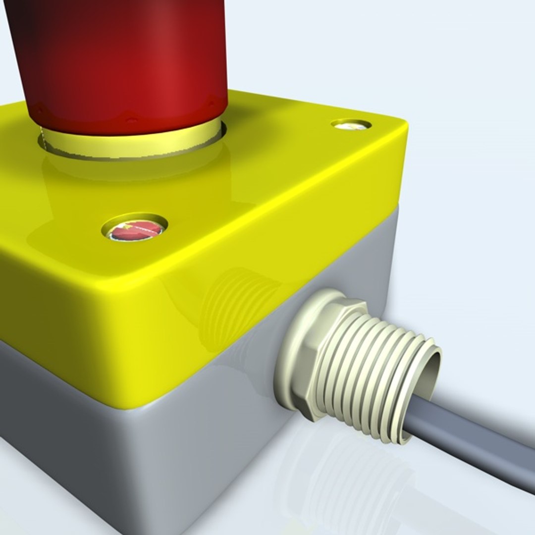 3d Model Of Emergency Stop