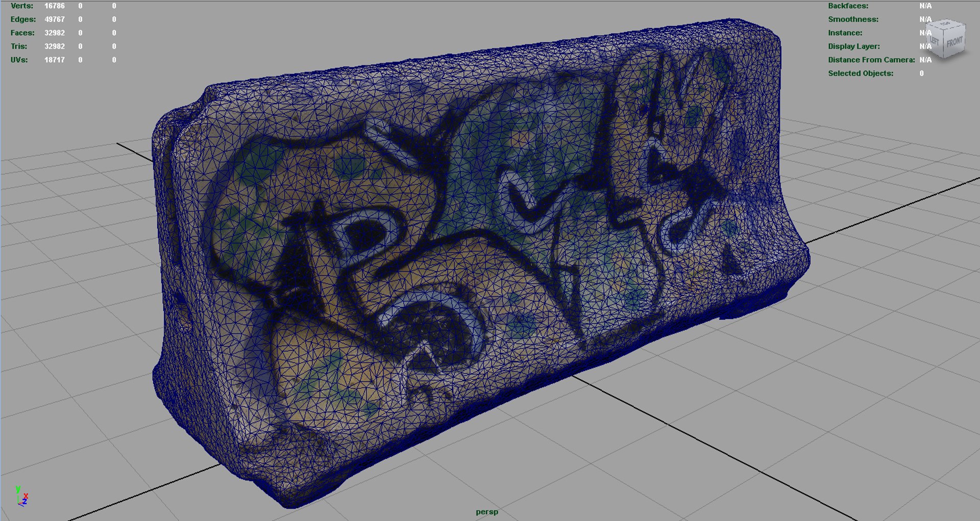 concrete road block 3d model