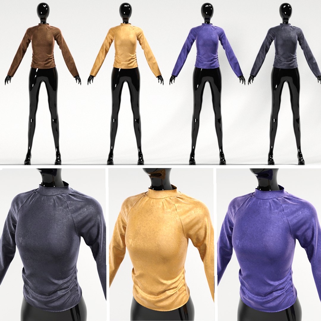 Shirt 4 Colors Mannequin 3D Model - TurboSquid 1412178