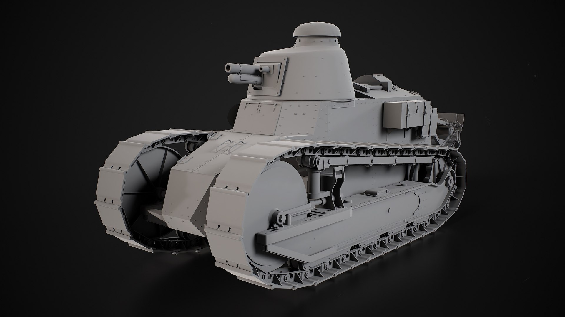 Renault FT17 Light Tank 3D Model - TurboSquid 2076257