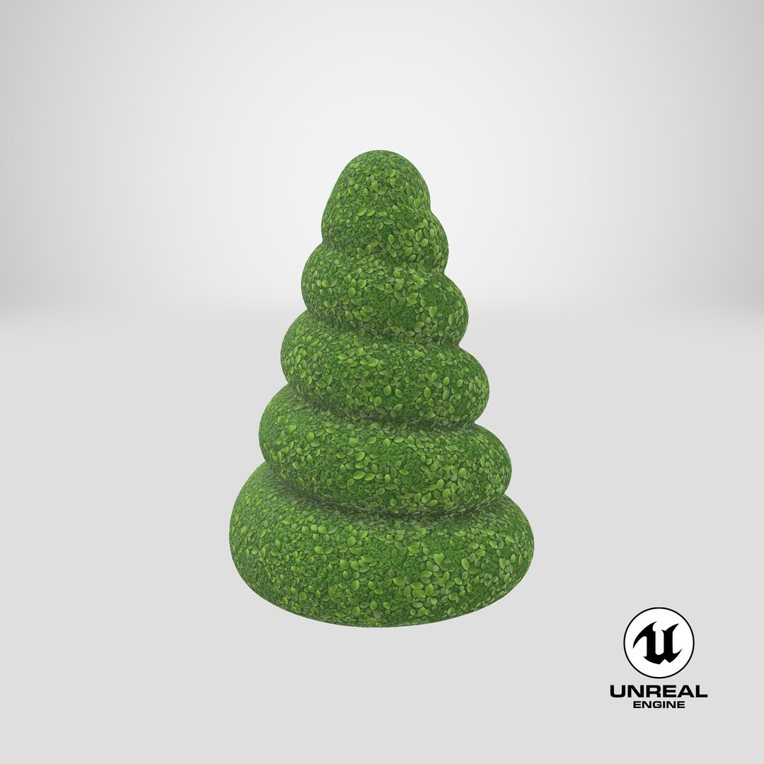 3D Stylized Spiral Bush V1 - TurboSquid 2094386