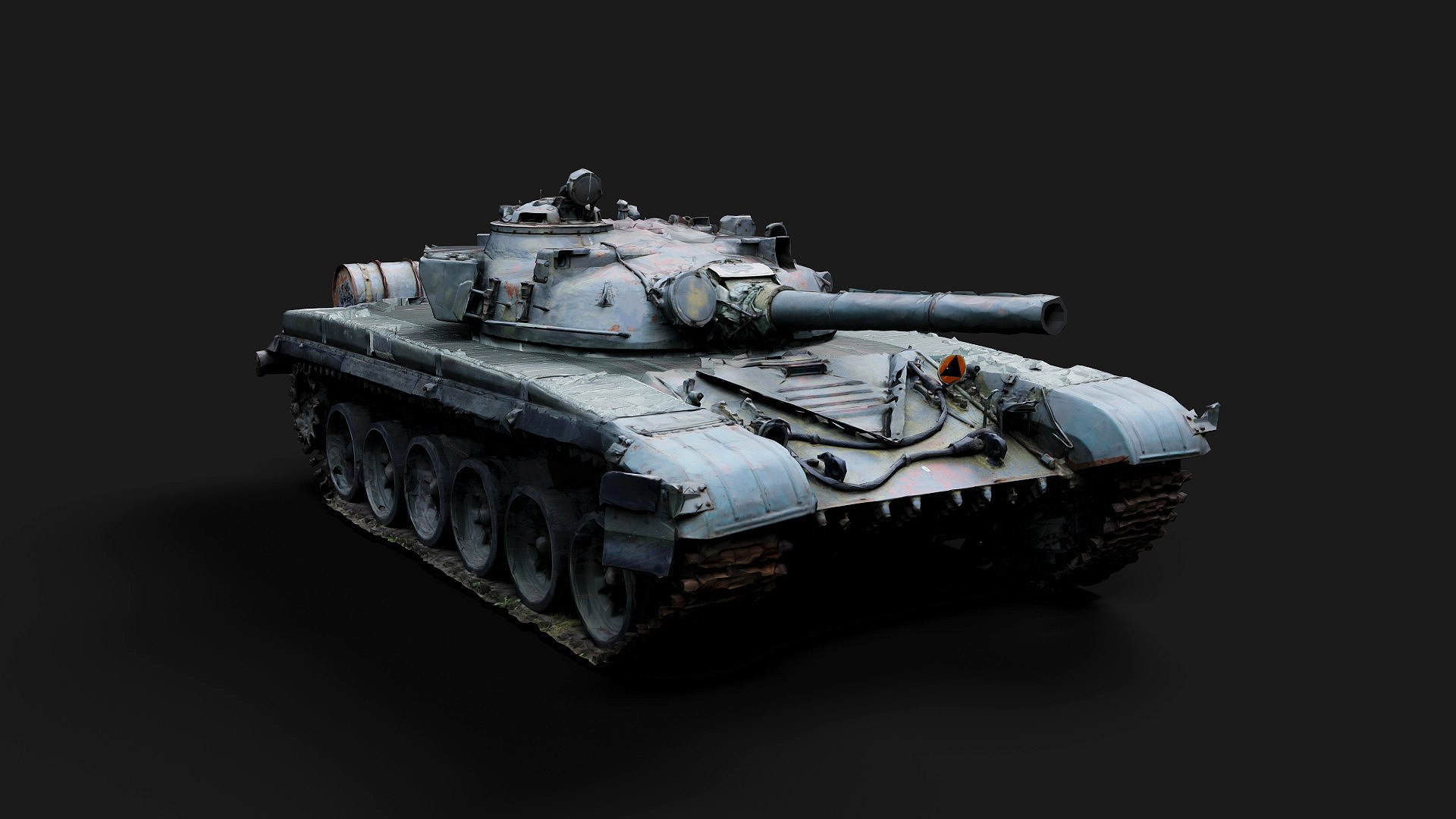 3D Military Soviet T72 Destroyed Tank PBR Photogrammetry Model ...