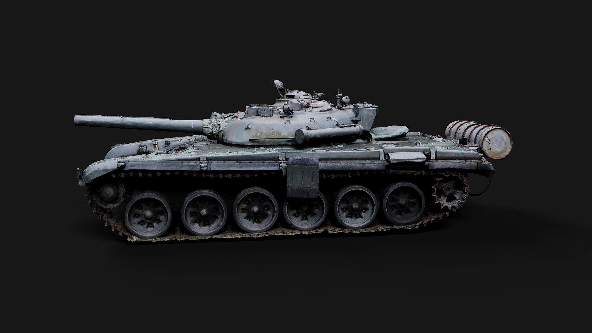 3D Military Soviet T72 Destroyed Tank PBR Photogrammetry Model - TurboSquid 2408459