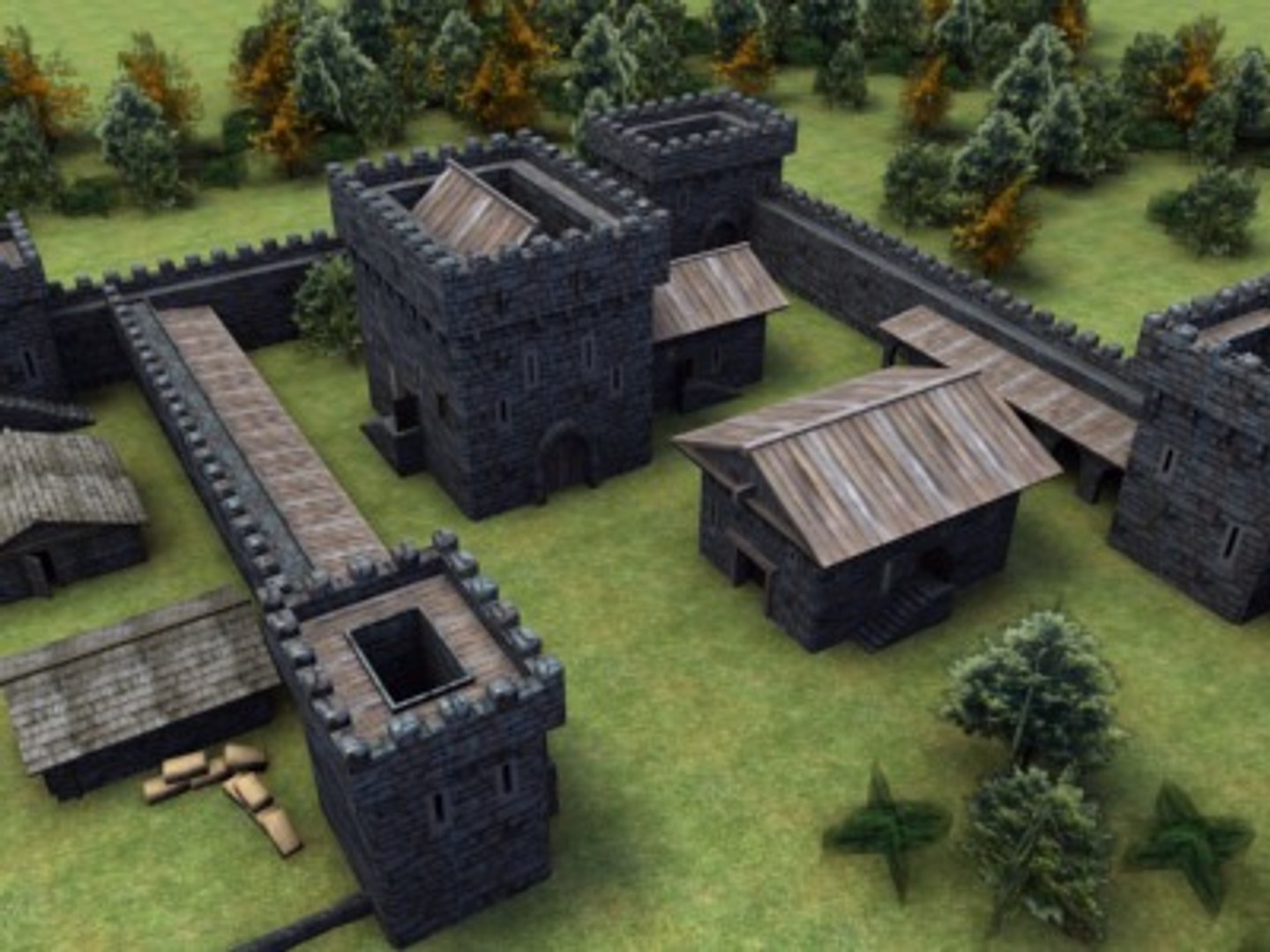 3d Model Castle Forts Fantasy