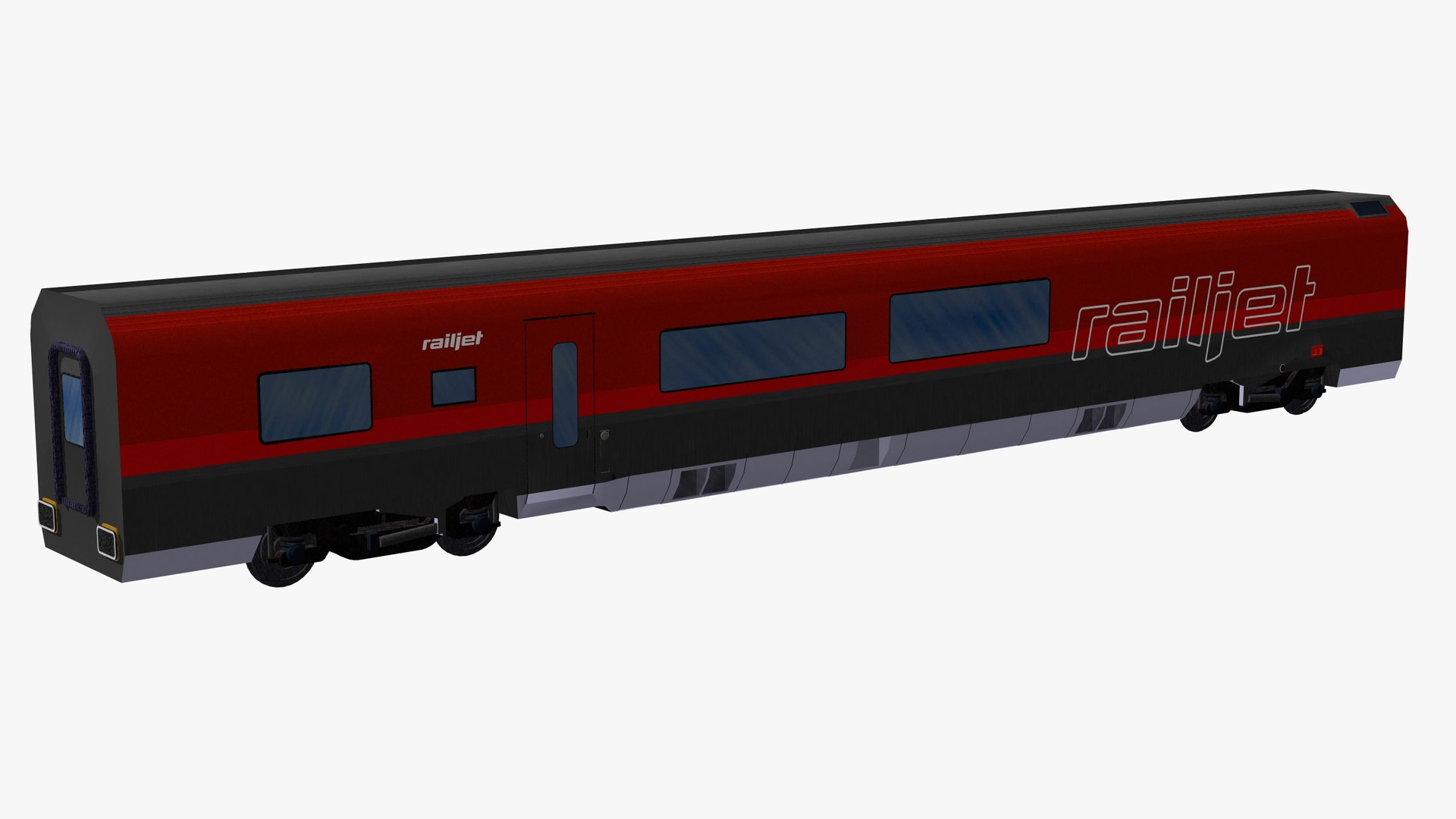 Railjet Train In Oebb Colors With Taurus Class 1216 Locomotive 3D Model ...