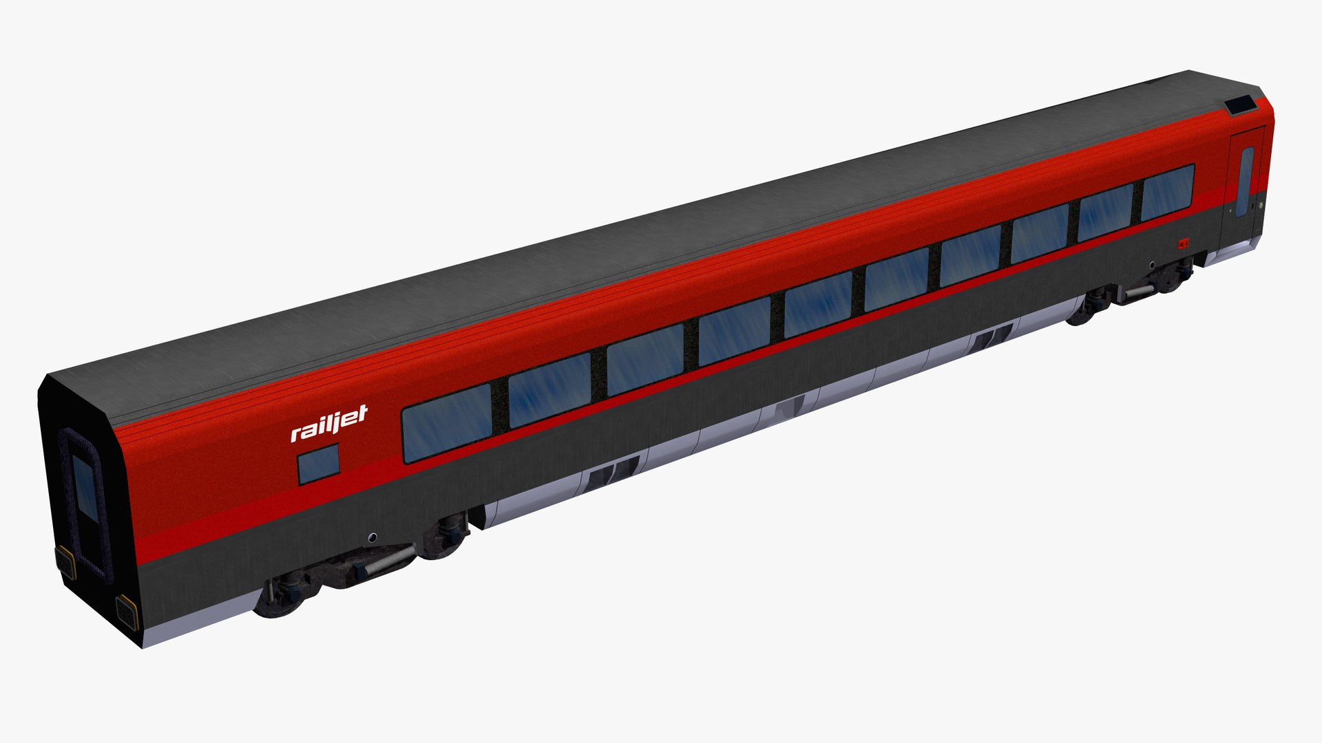 Railjet Train In Oebb Colors With Taurus Class 1216 Locomotive 3D Model ...