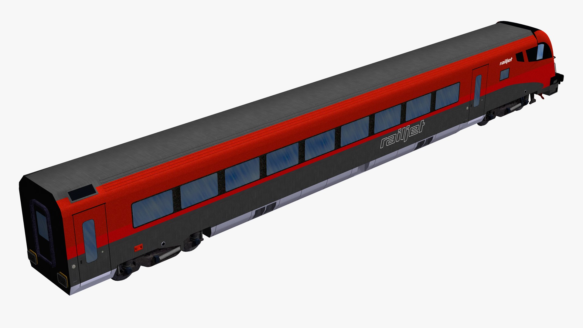 Railjet Train In Oebb Colors With Taurus Class 1216 Locomotive 3D Model - TurboSquid 1970172