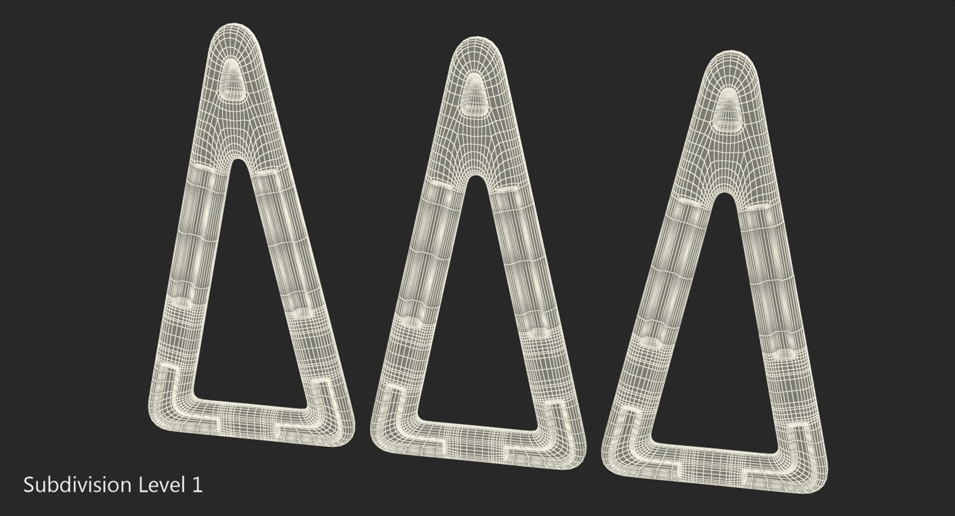 Magnetic designer stretched triangles 3D - TurboSquid 1337515