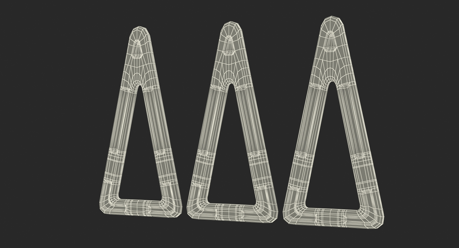 Magnetic designer stretched triangles 3D - TurboSquid 1337515