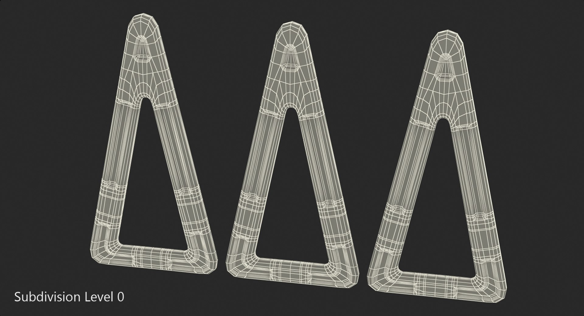 Magnetic designer stretched triangles 3D - TurboSquid 1337515