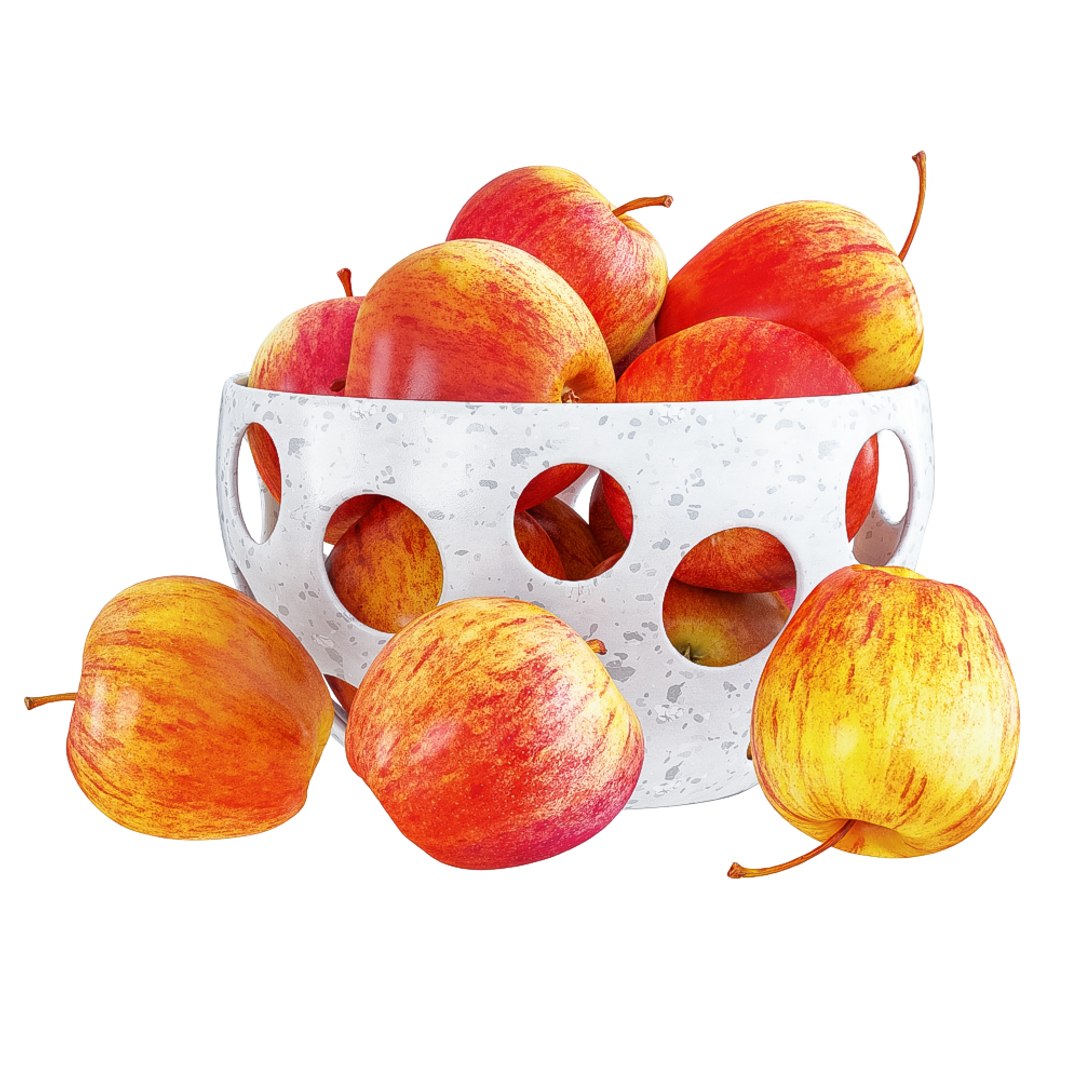 Red apples decorative vase 3D model - TurboSquid 1629306