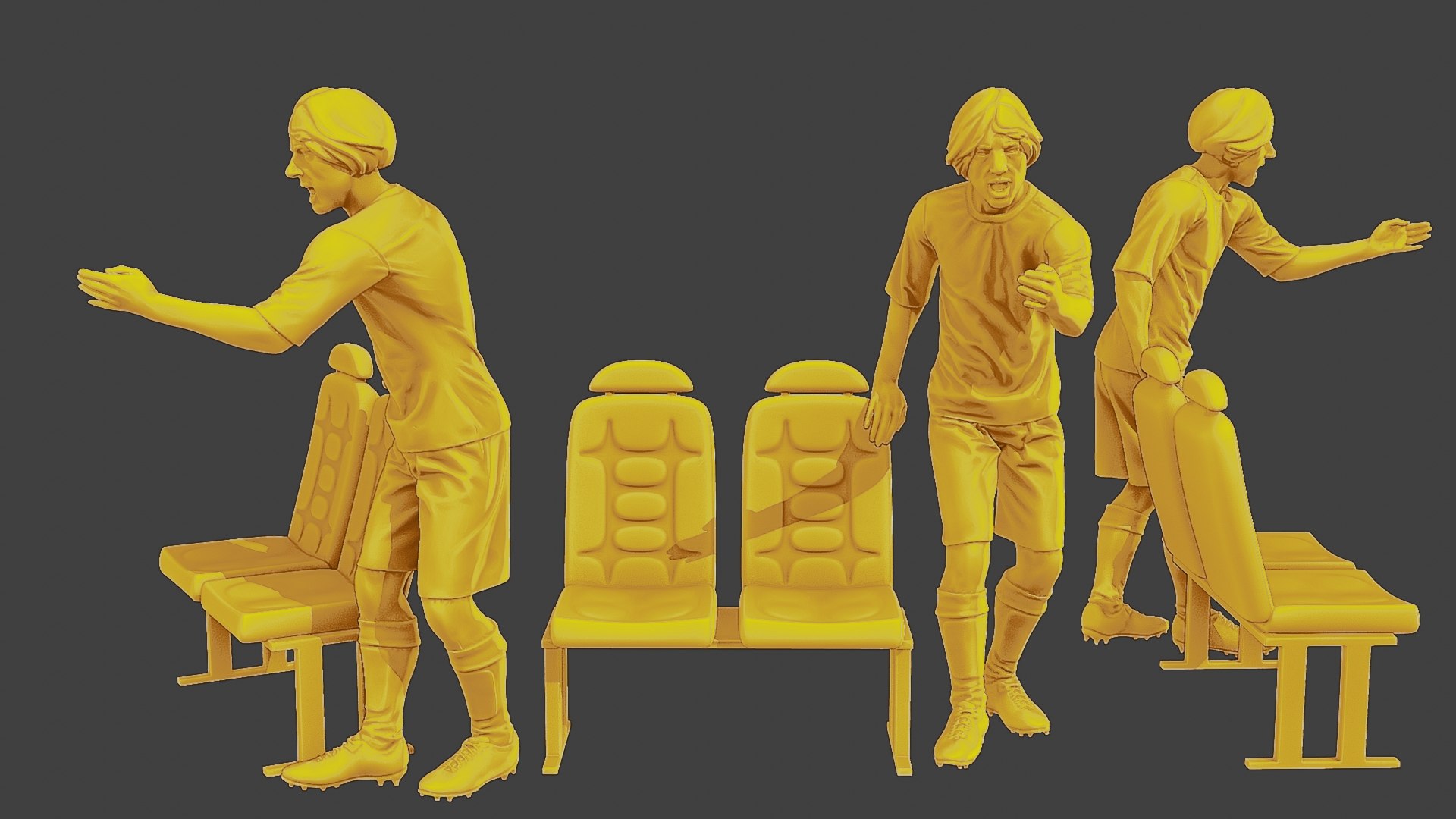 3D Soccer Players SP Pack 2 - TurboSquid 2002503