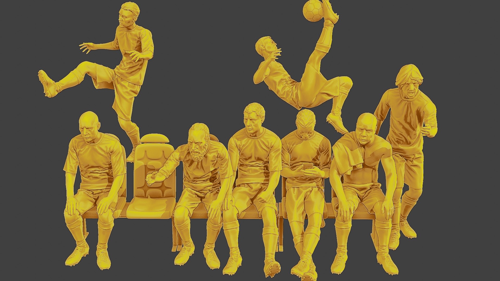 3D Soccer Players SP Pack 2 - TurboSquid 2002503