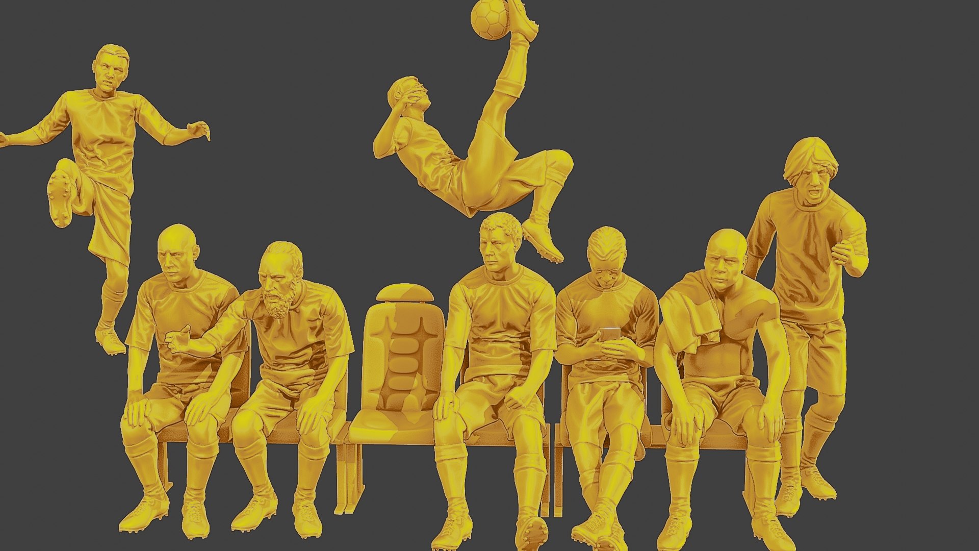 3D Soccer Players SP Pack 2 - TurboSquid 2002503