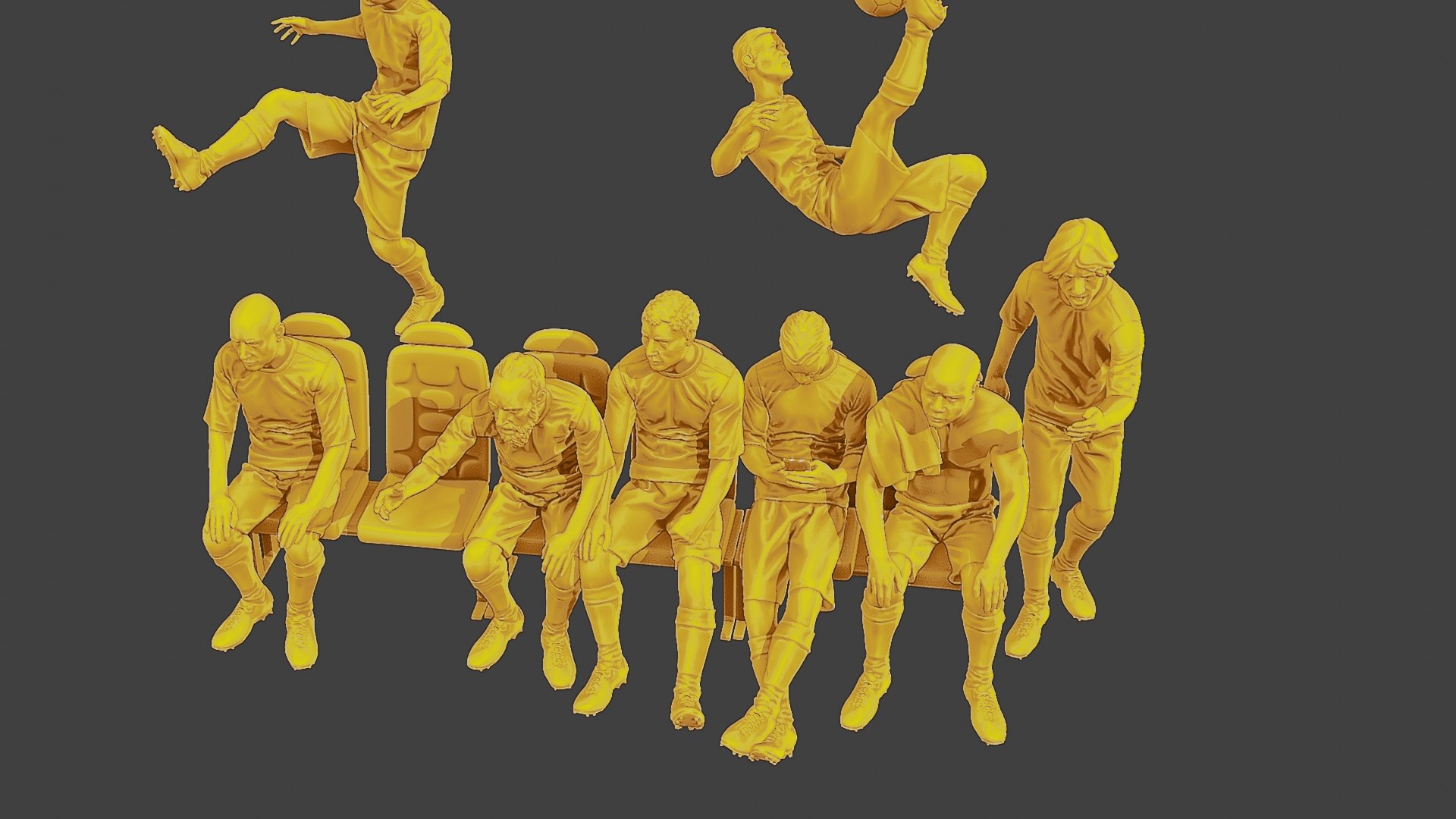 3D Soccer Players SP Pack 2 - TurboSquid 2002503