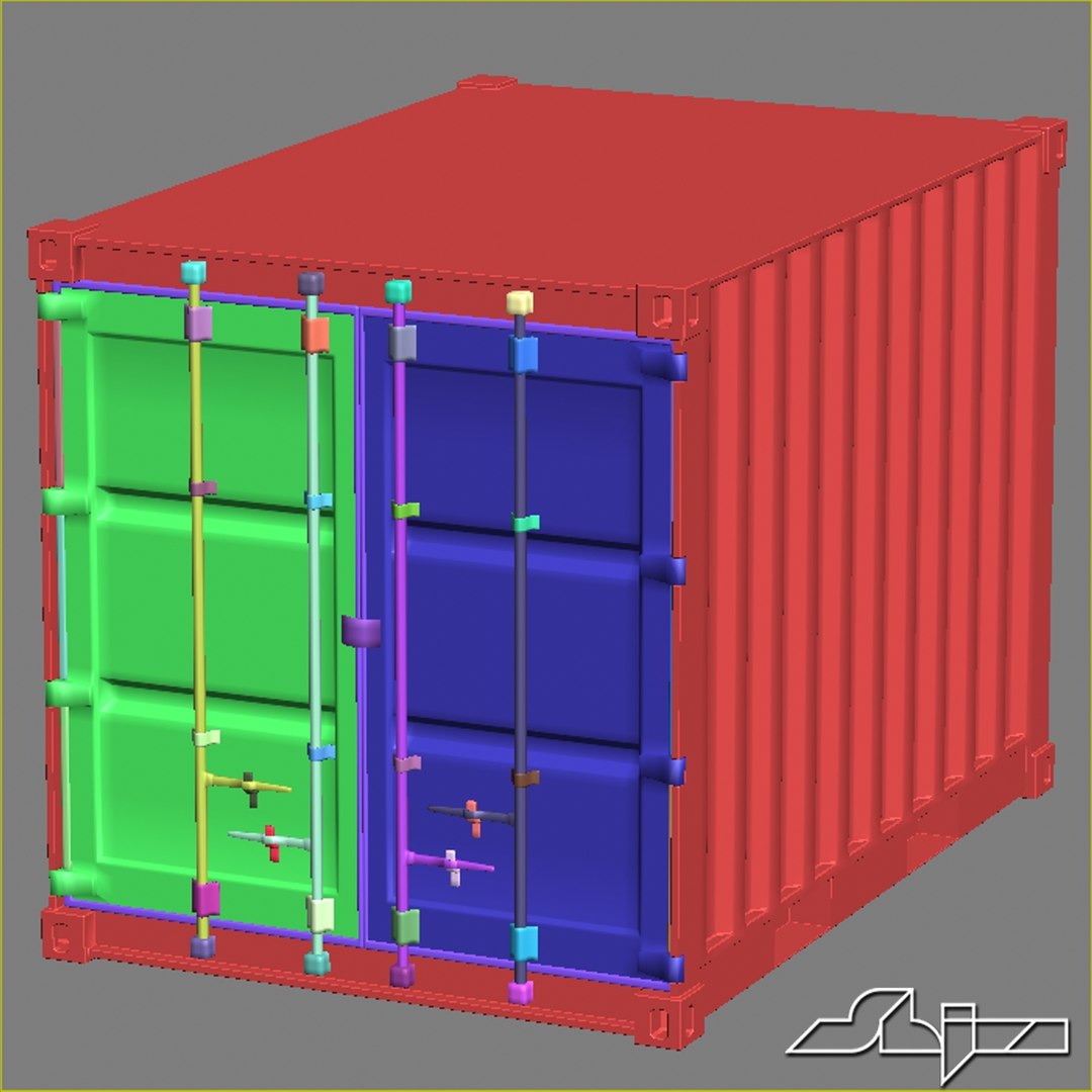 Container Modeled 3d Model