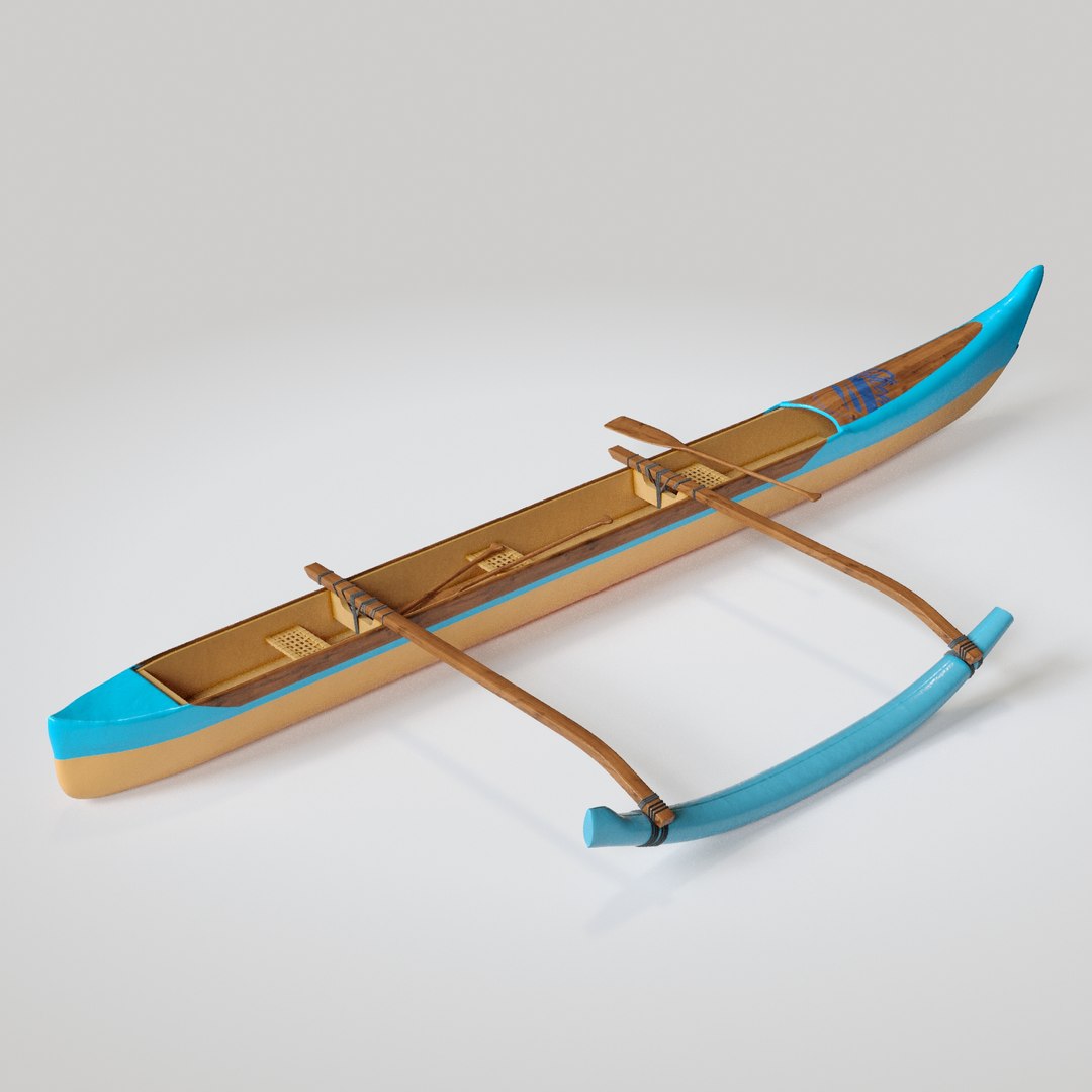 3D Paddle Hawaiian Outrigger Canoe Model - TurboSquid 1880726