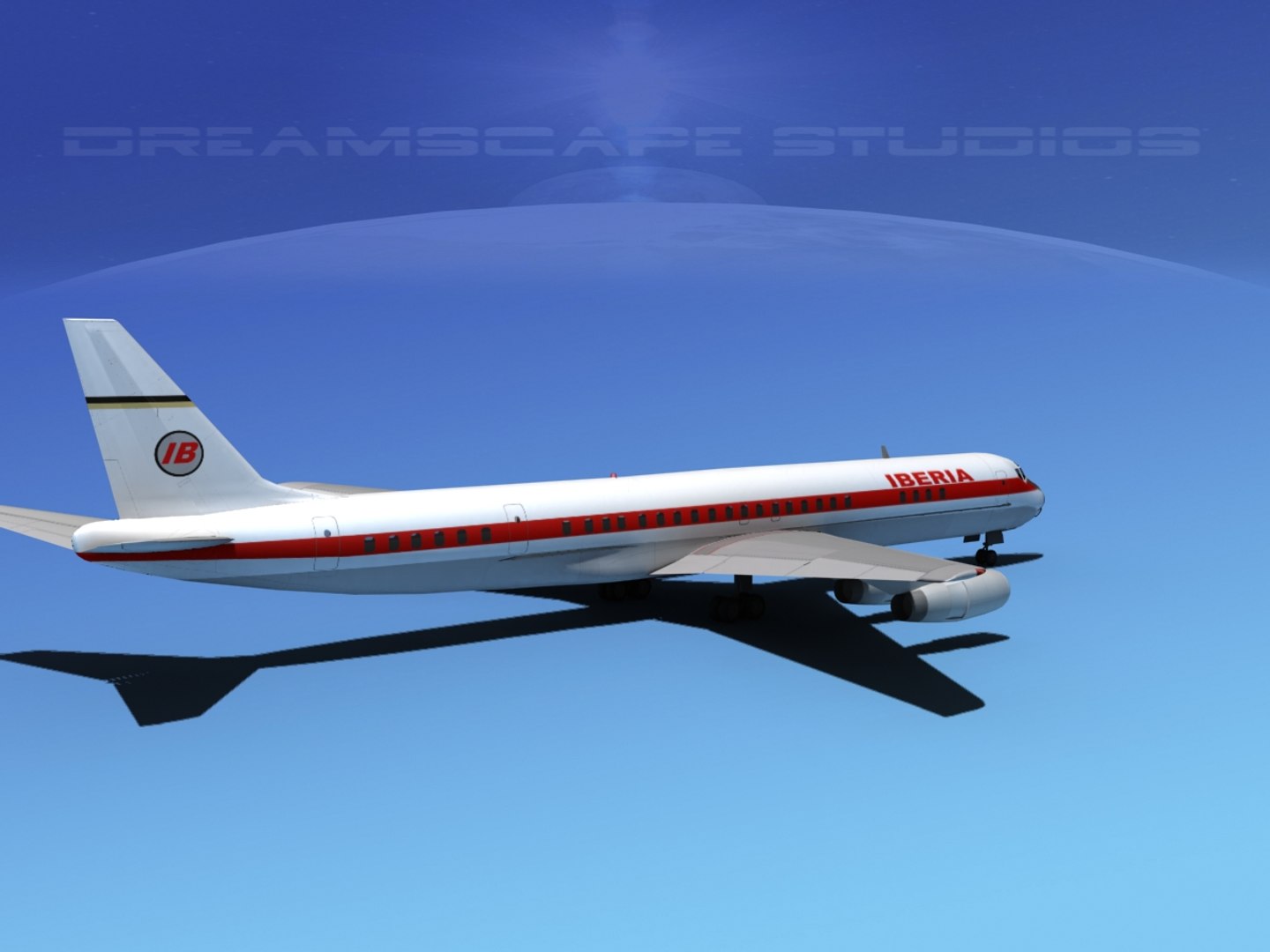3d model douglas dc-8