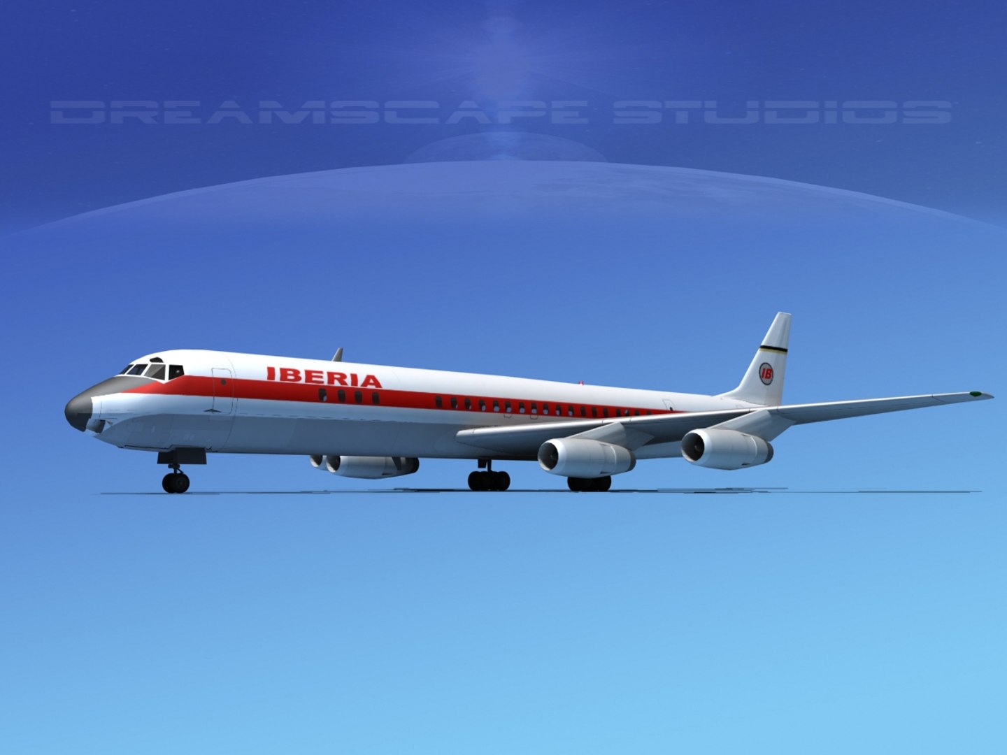 3d model douglas dc-8