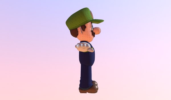 modelo 3d Super Mario: Luigi T-pose gratis - TurboSquid 1308288