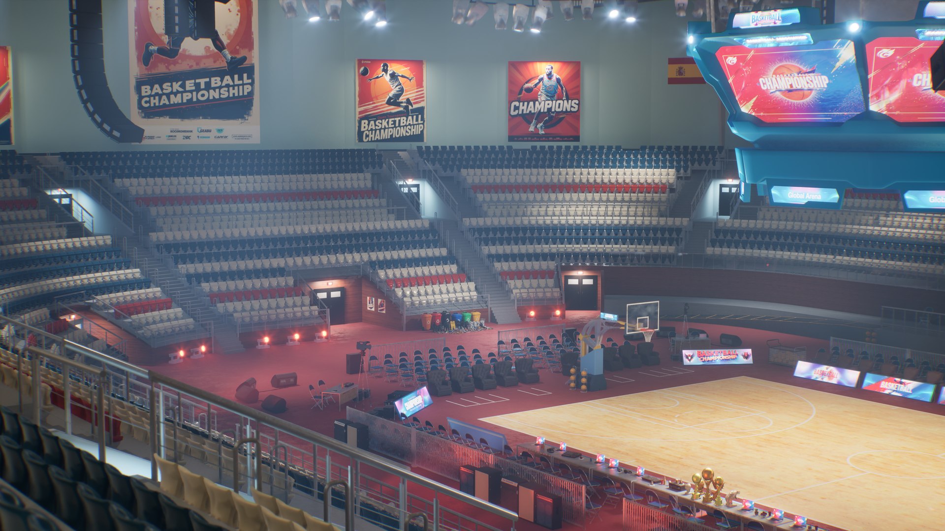 3D Model Basketball Arena Stadium Interior 3D Model - TurboSquid 2457722
