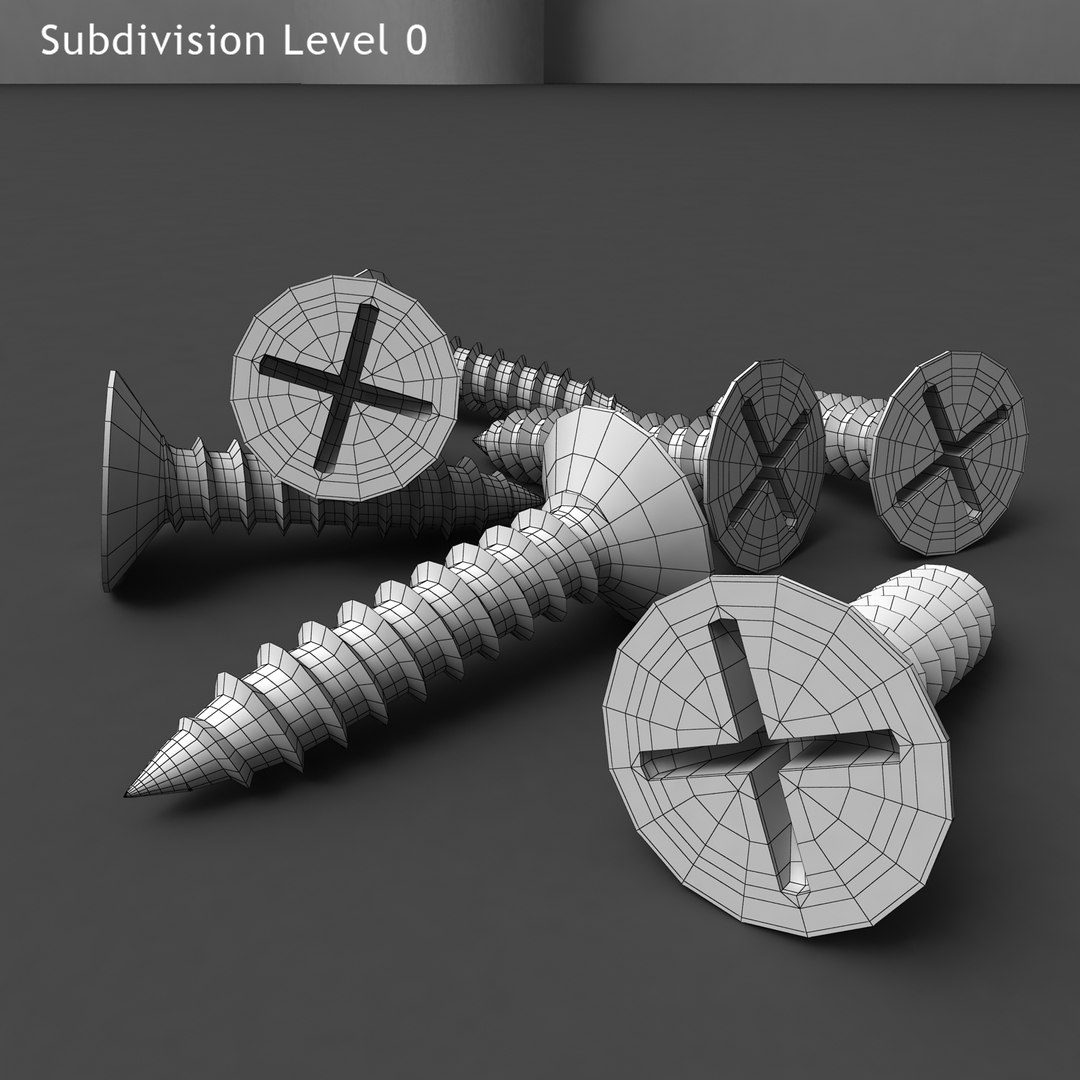 3d Model Screws B
