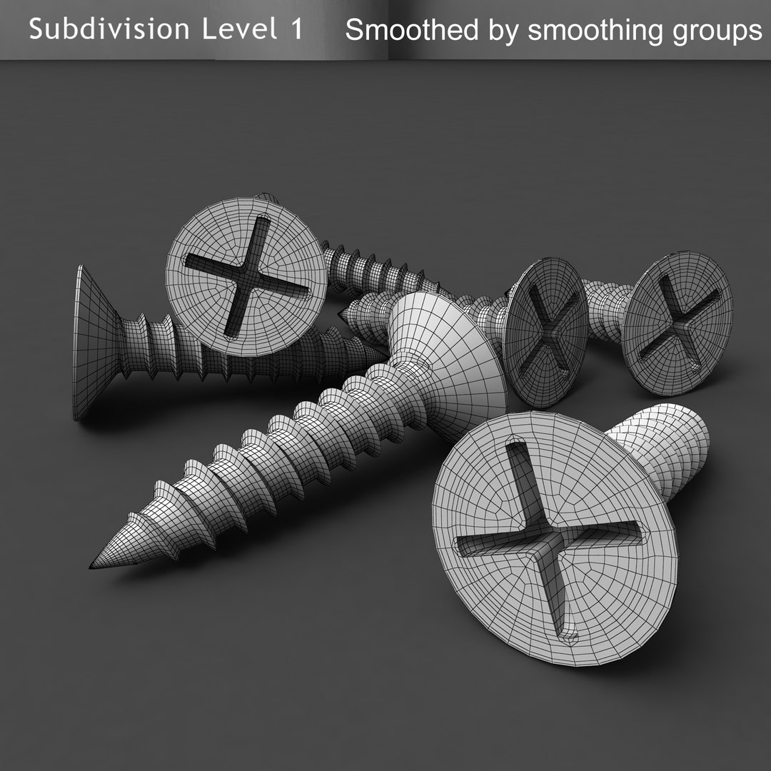 3d Model Screws B