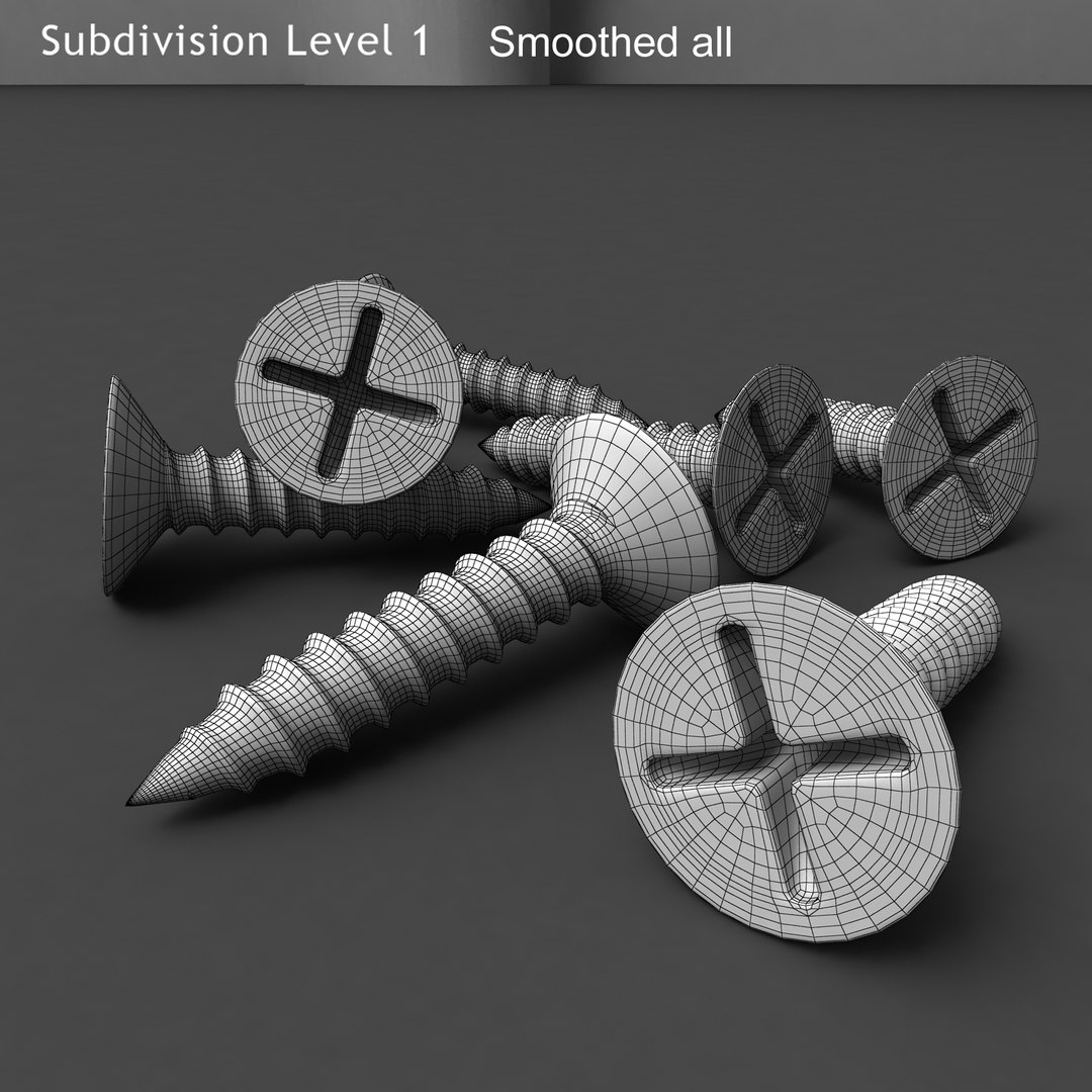 3d Model Screws B