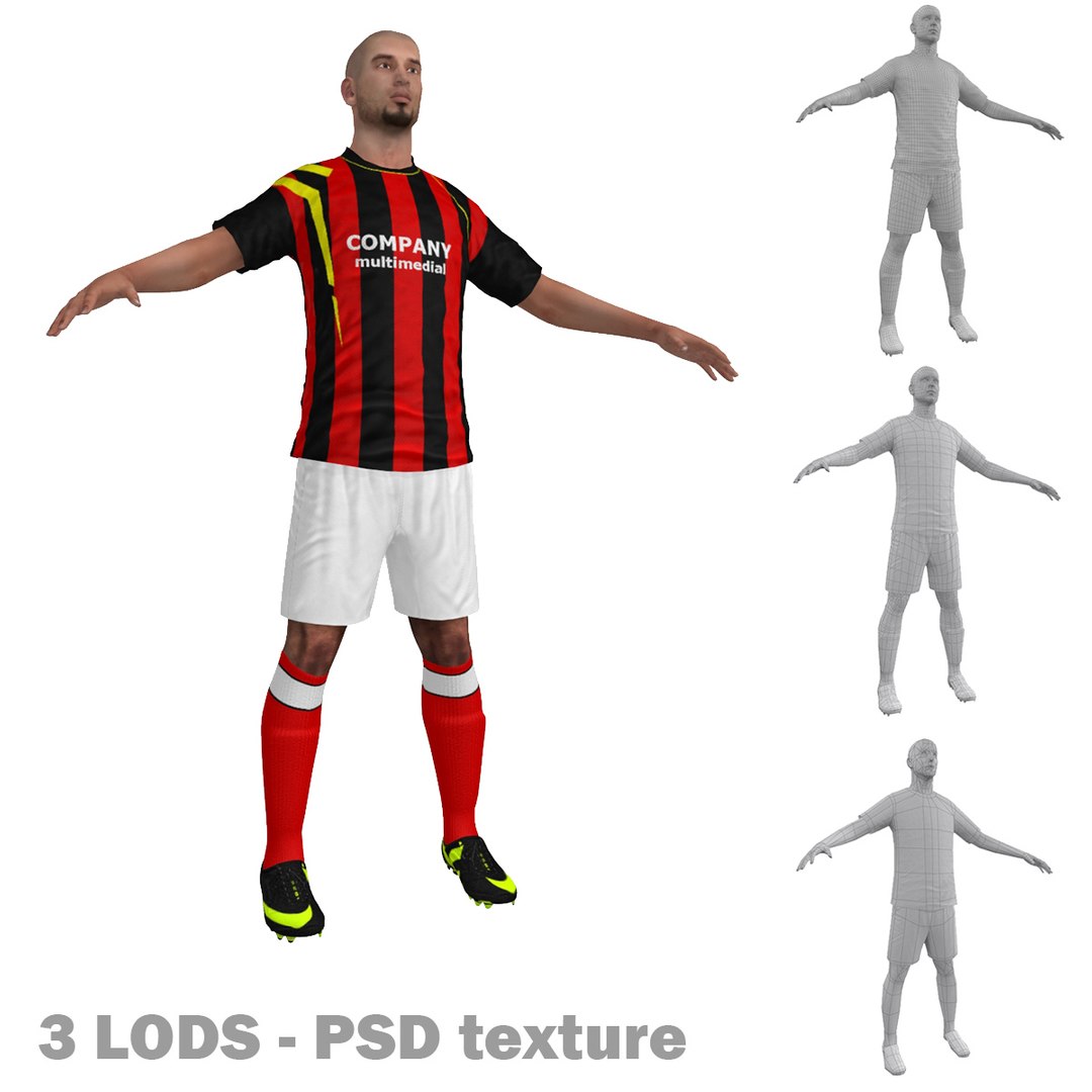 Soccer Player 3d Max